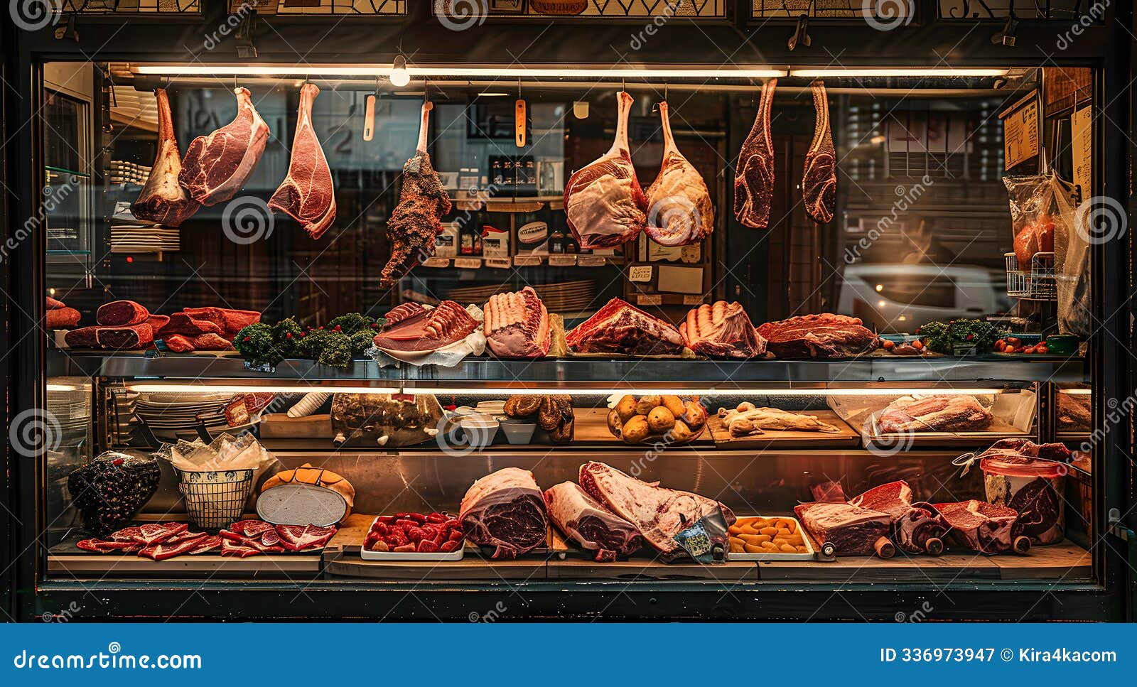 A Large Window Display at a Local Grocery Store Stock Image - Image of ...