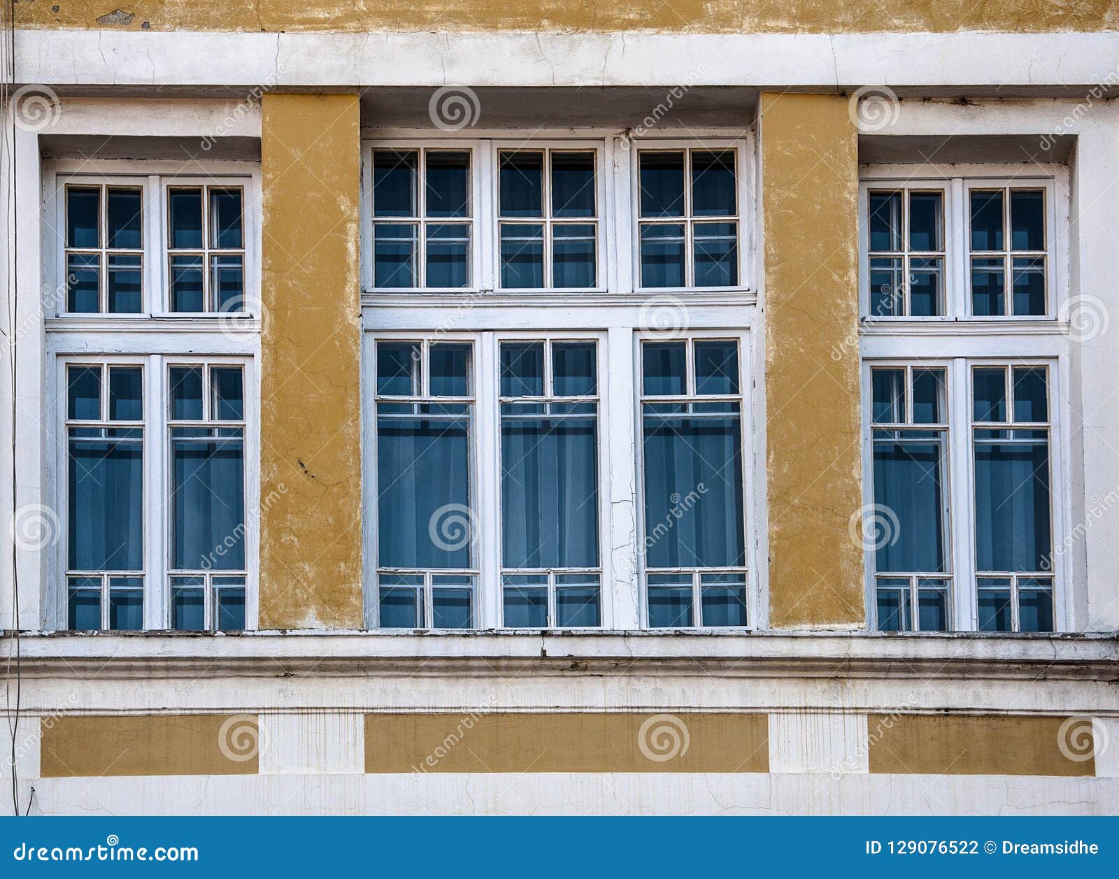 Large Window in the Old Building Stock Photo - Image of interior ...