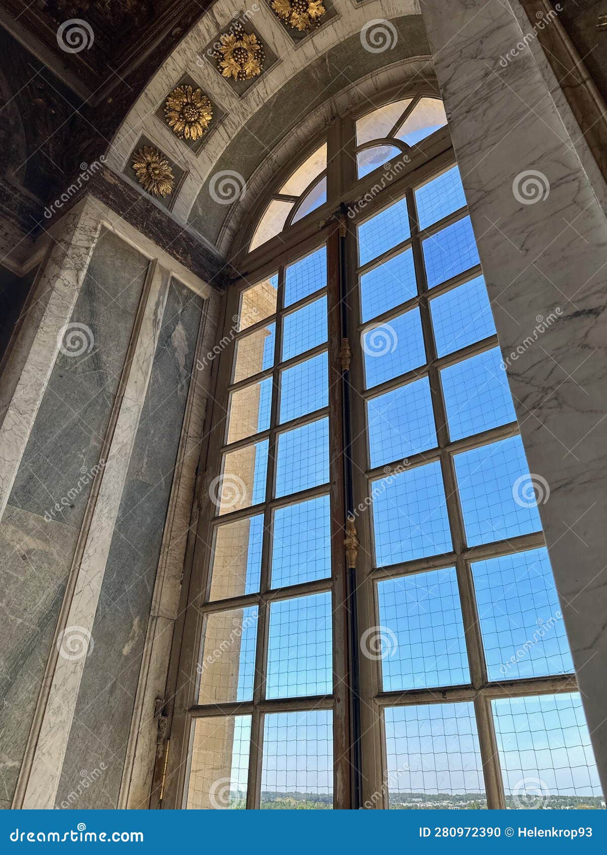 Large Window in Old Castle with an Impressive View Stock Photo - Image ...