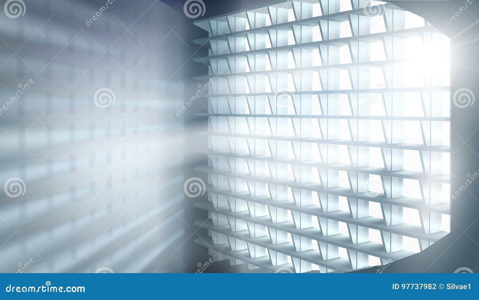 Large Window. Vector Illustration. Stock Vector - Illustration of ...