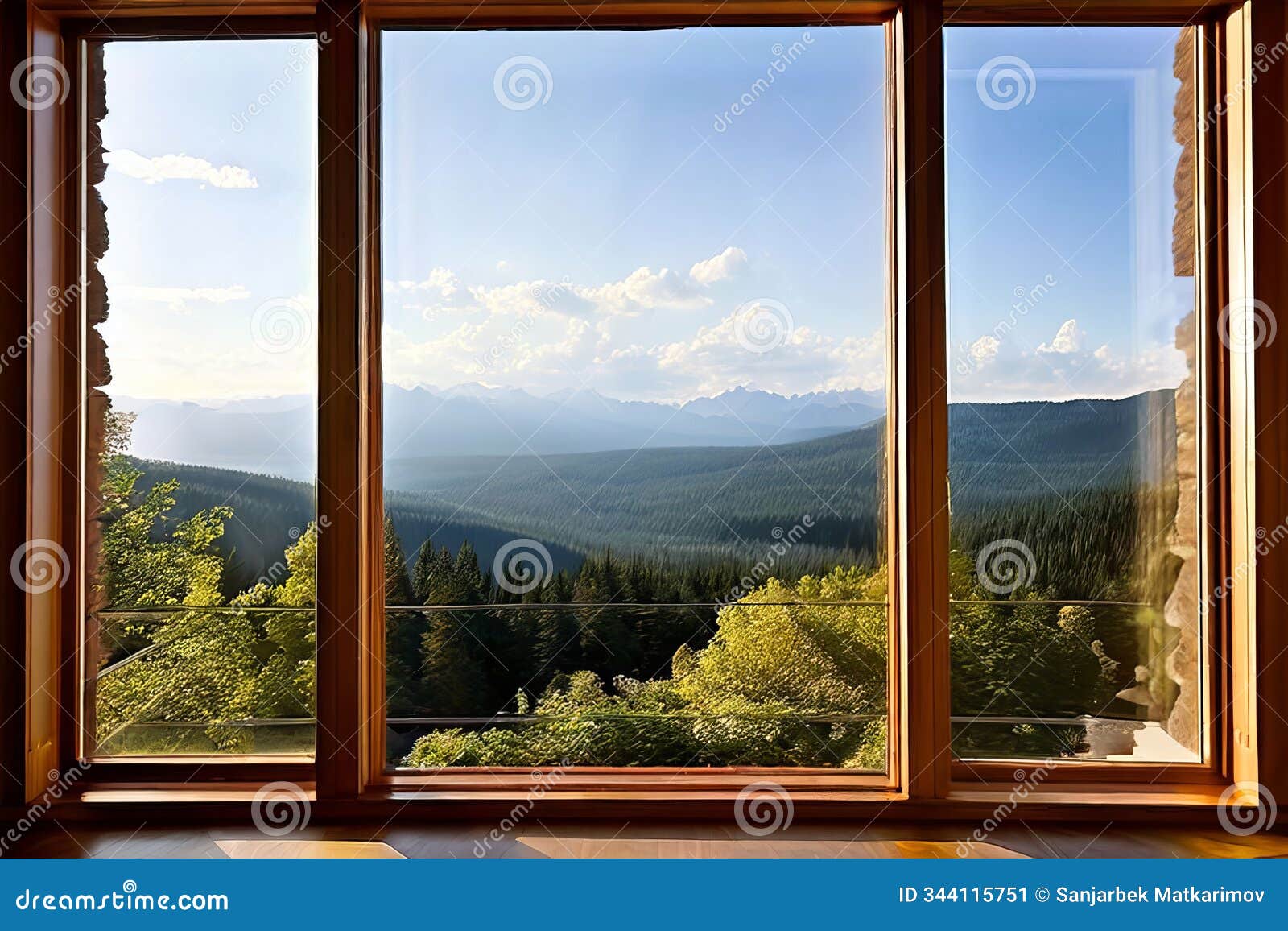 Large Window with a View Framing a Stunning View with a Large Wi Stock ...