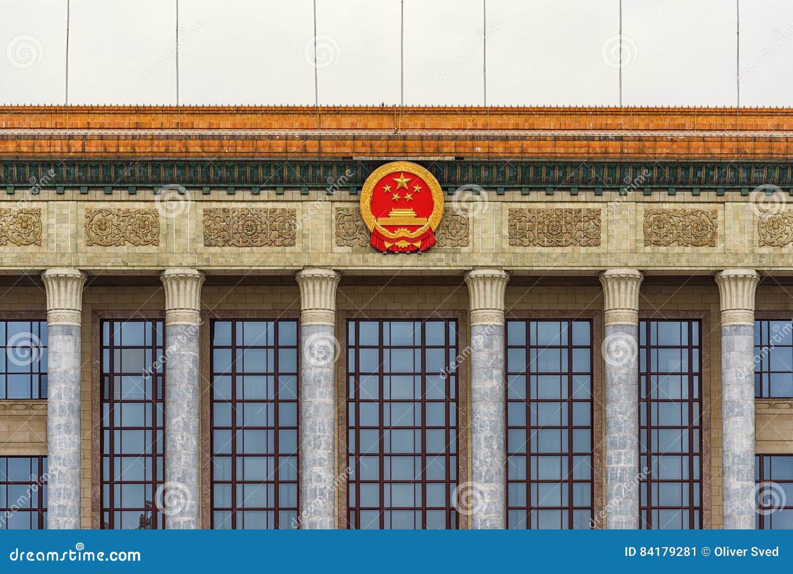 Large Windows on Building Front View Stock Image - Image of ornamental ...