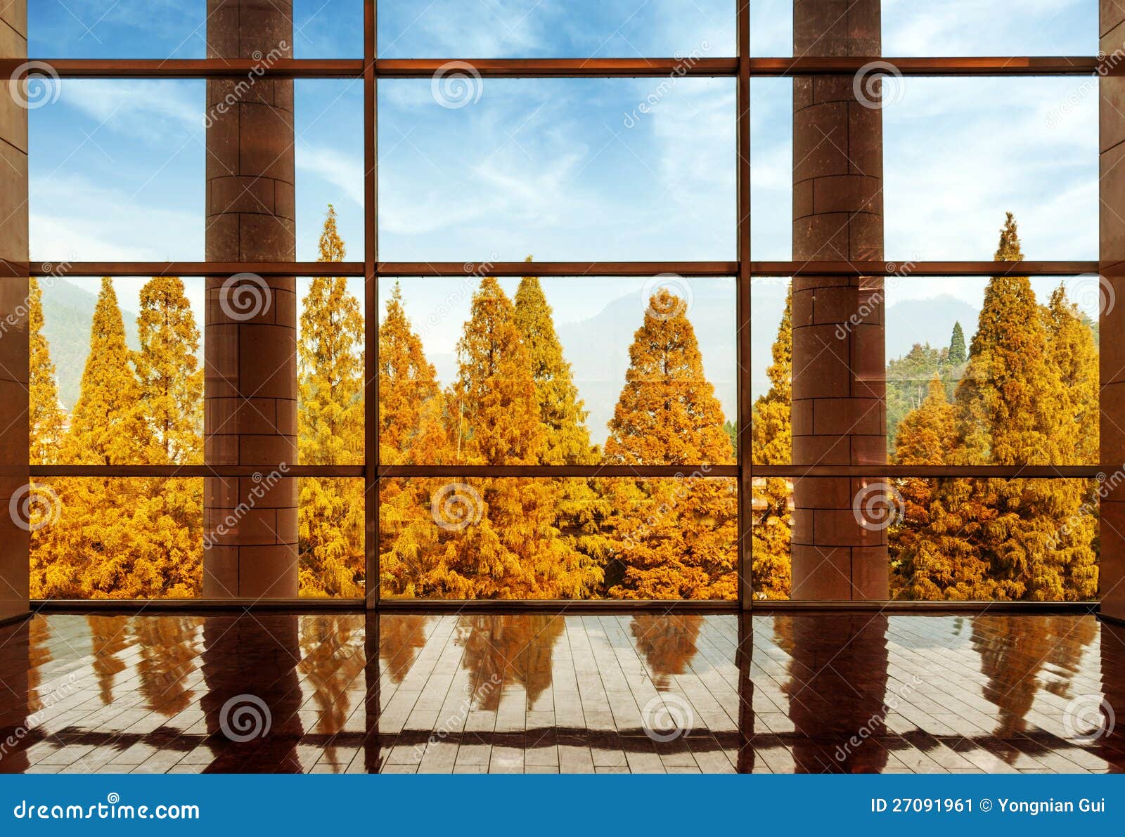 The Large Windows of Modern Architecture Stock Image - Image of windows ...