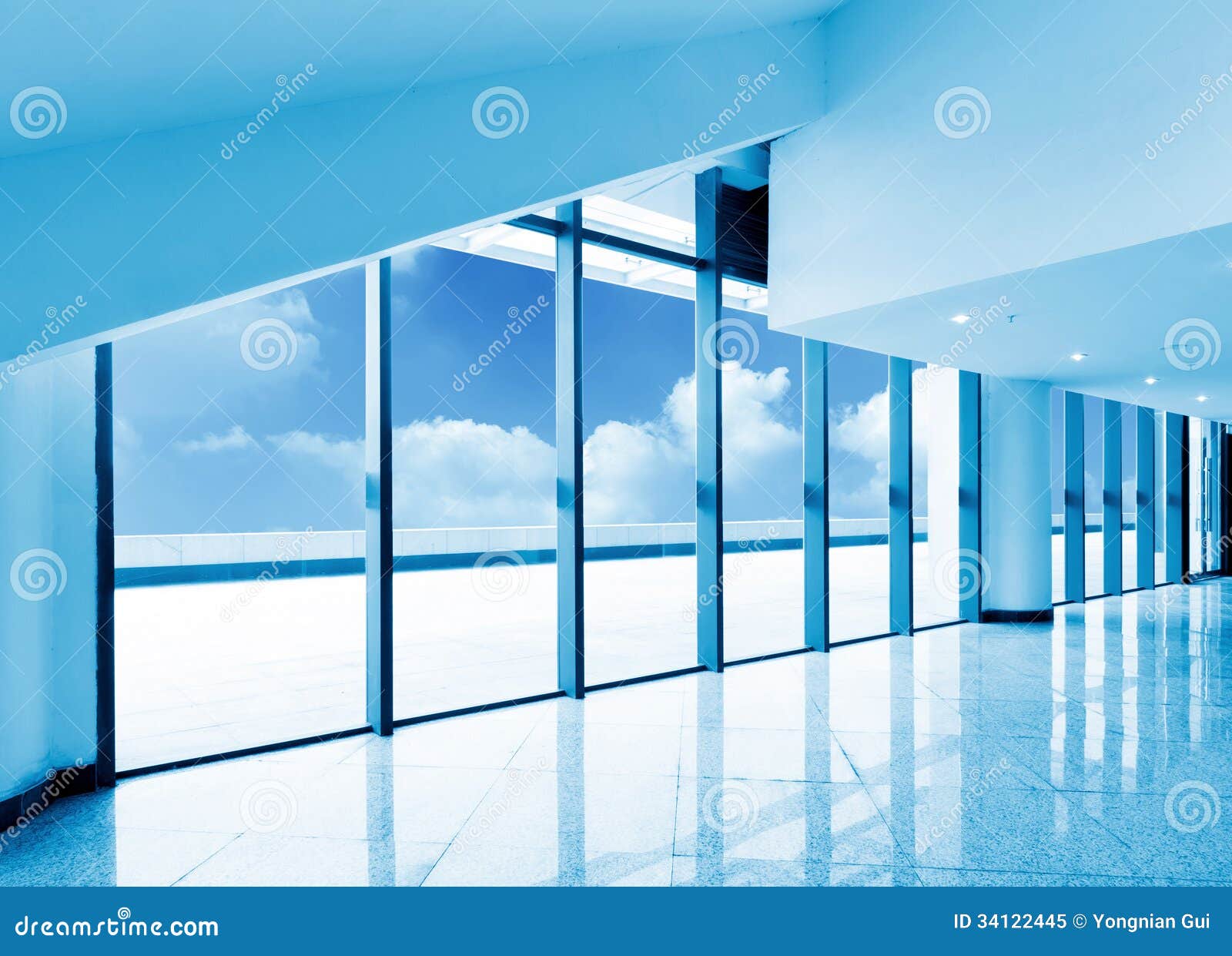 Large windows office stock image. Image of city, modern - 34122445