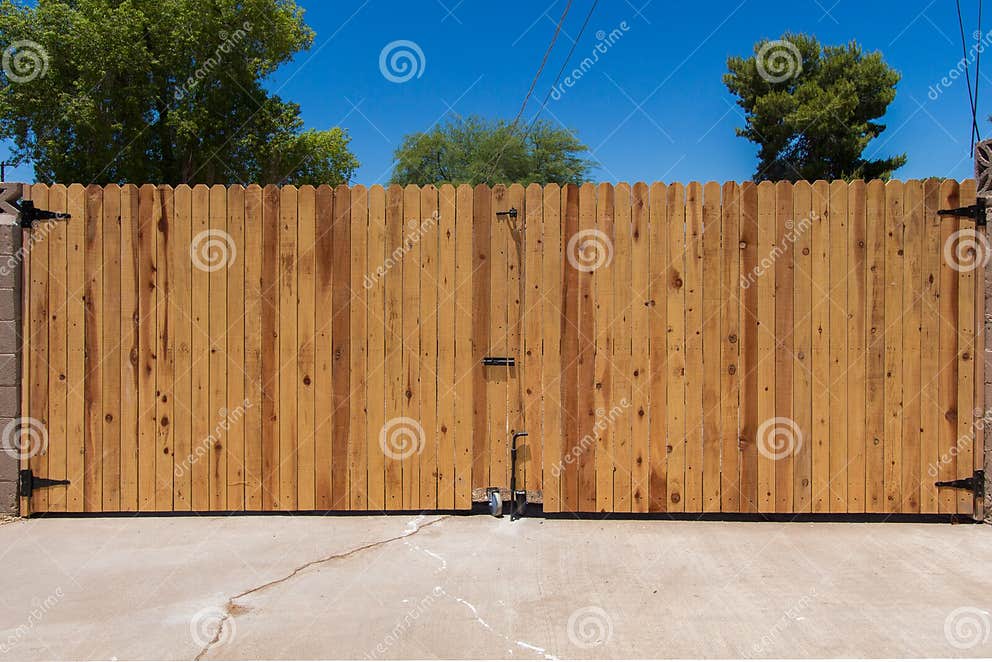 Large Wood Gate stock photo. Image of secure, gate, outside - 50478768