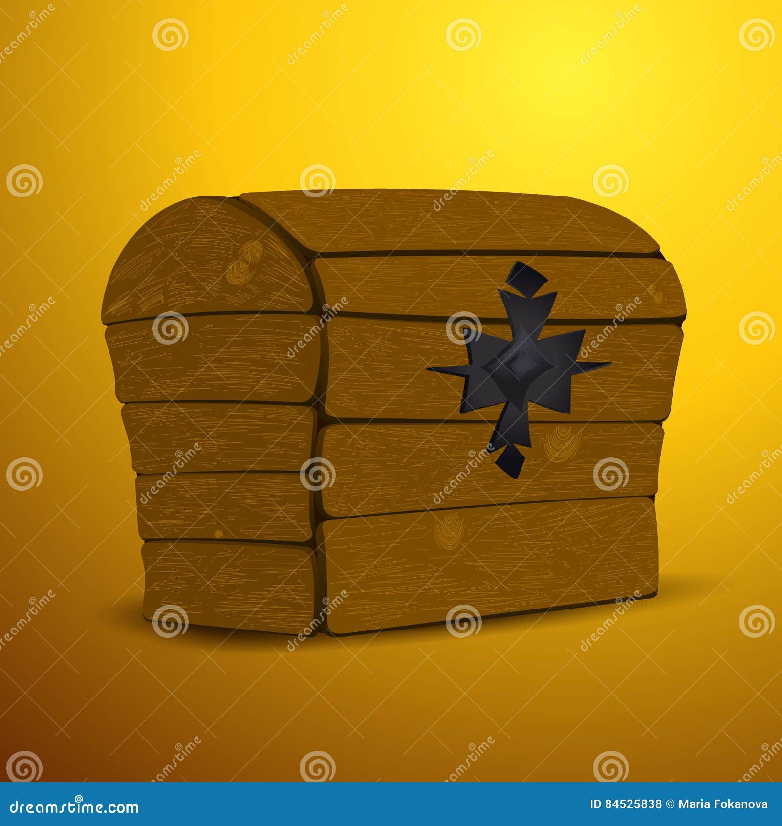 Large wood kist stock illustration. Illustration of fashioned - 84525838