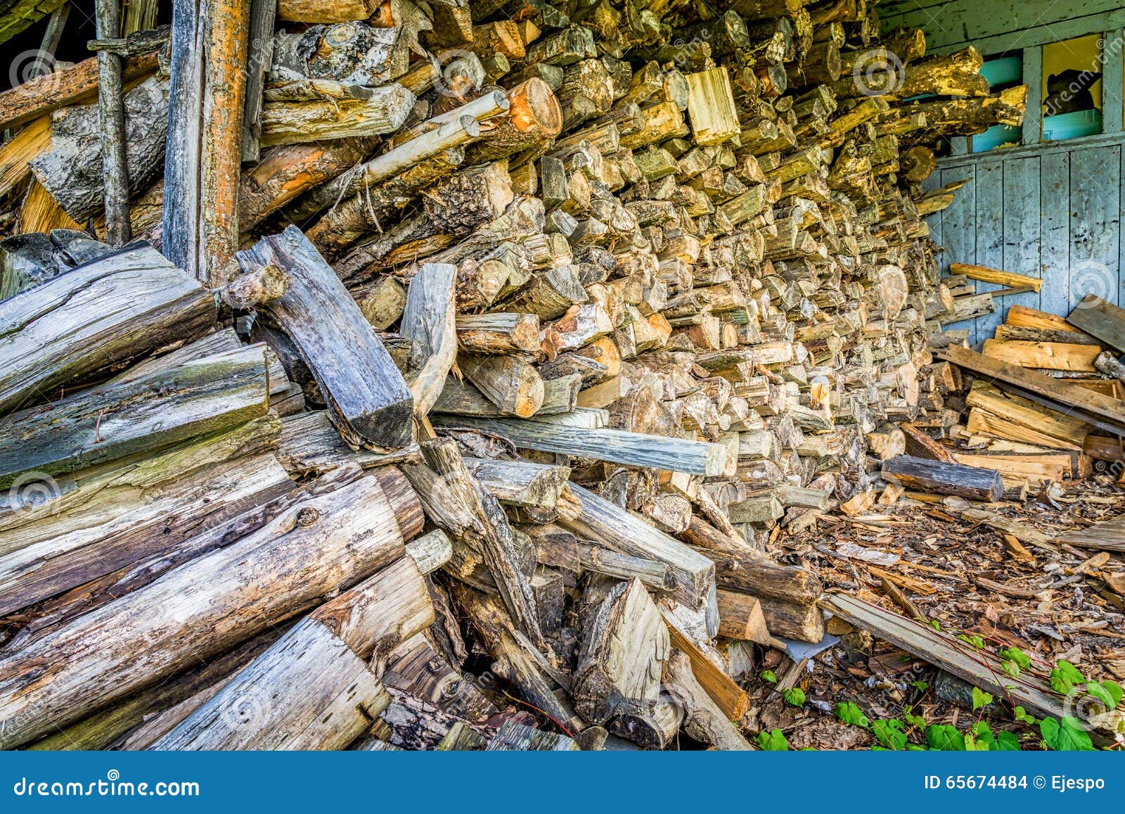 Large Wood Pile stock photo. Image of dried, high, logs - 65674484