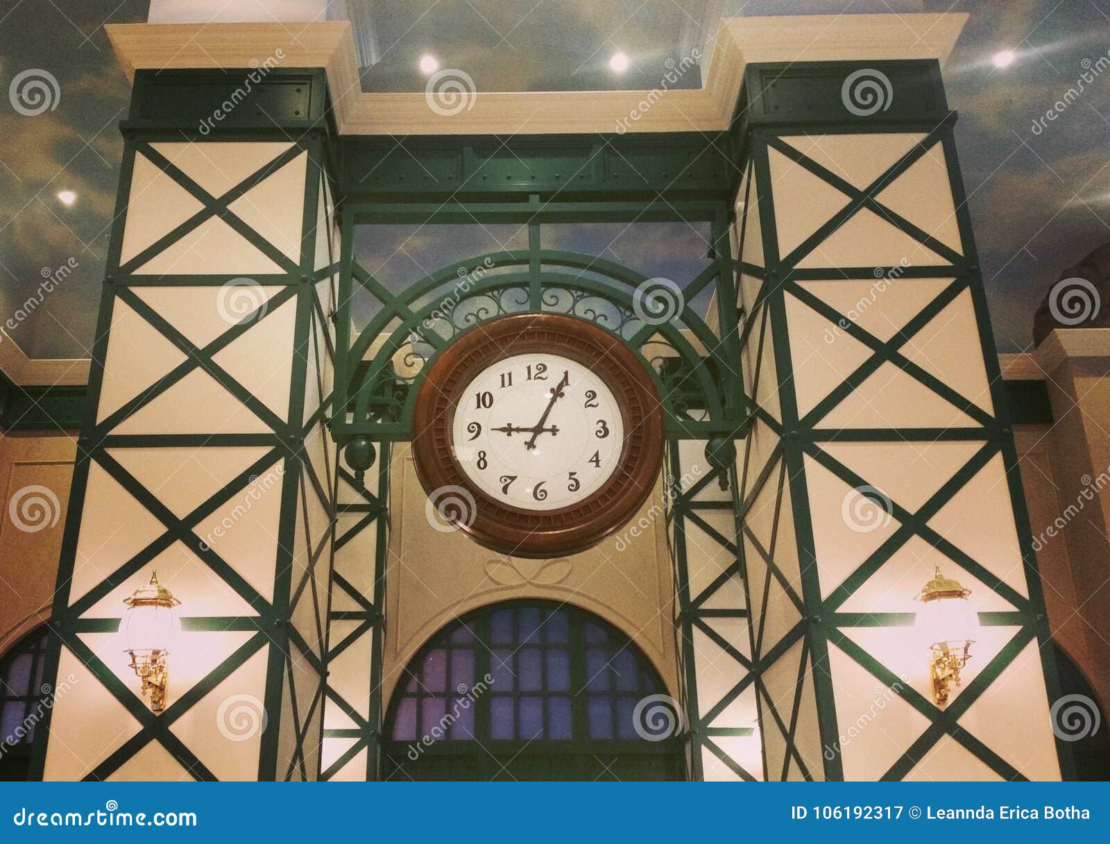 Big brown clock stock image. Image of clock, brown, large - 106192317