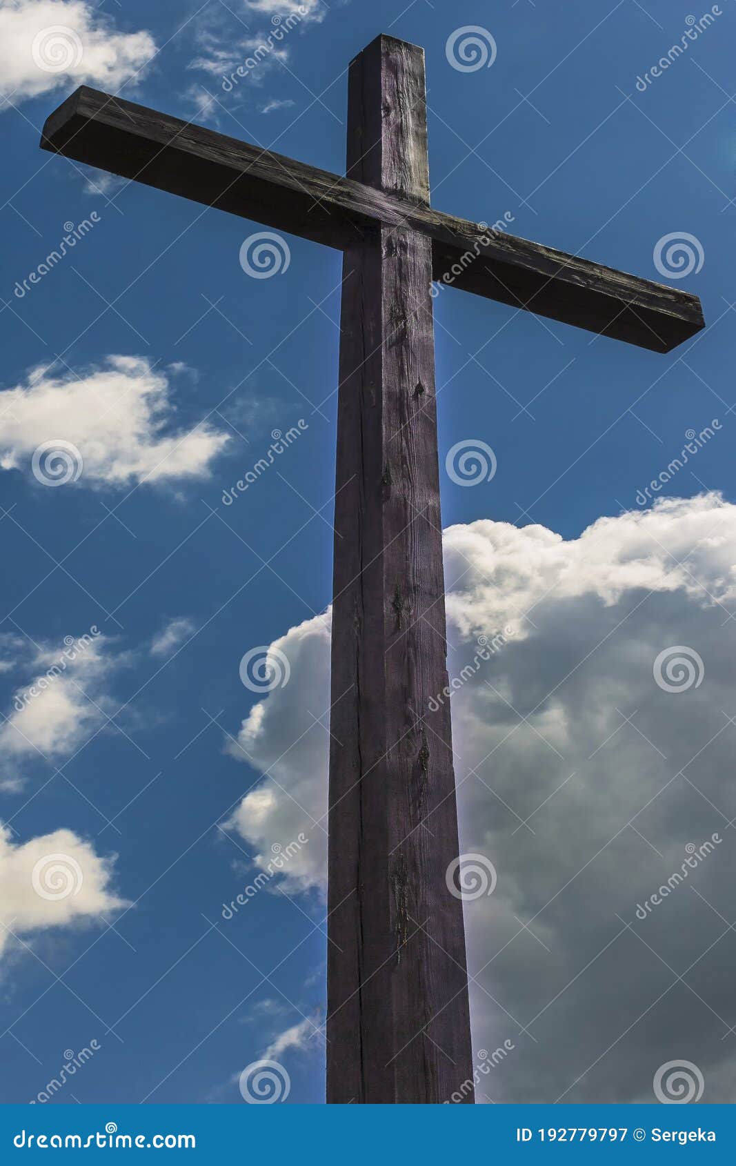 Large wooden cross stock image. Image of faith, catholicism - 192779797