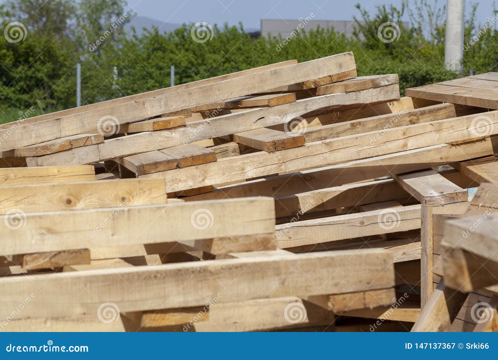 Large wooden pallet stock image. Image of pallet, pile - 147137367