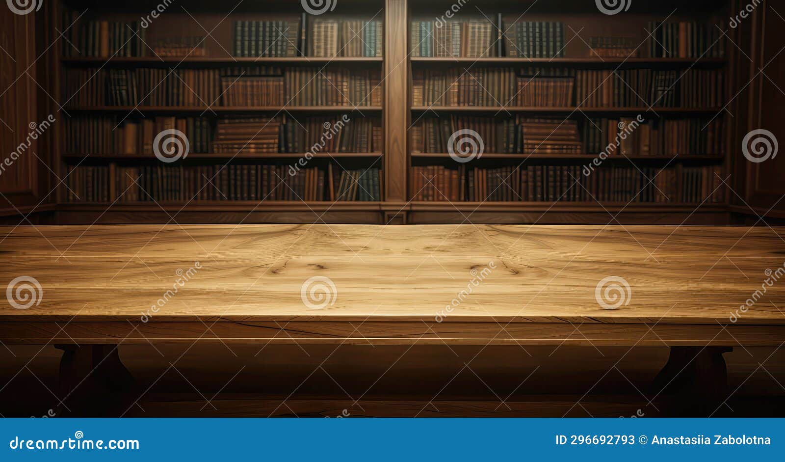 Large Wooden Table with Natural Grain Patterns in the Background of the ...