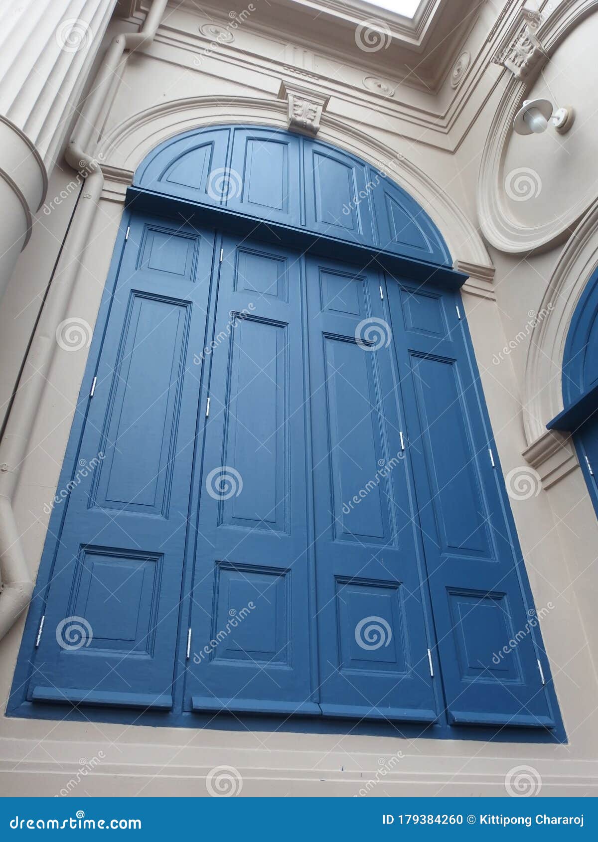 Large Wooden Window Doors, Neoclassical Architecture Royalty-Free Stock ...