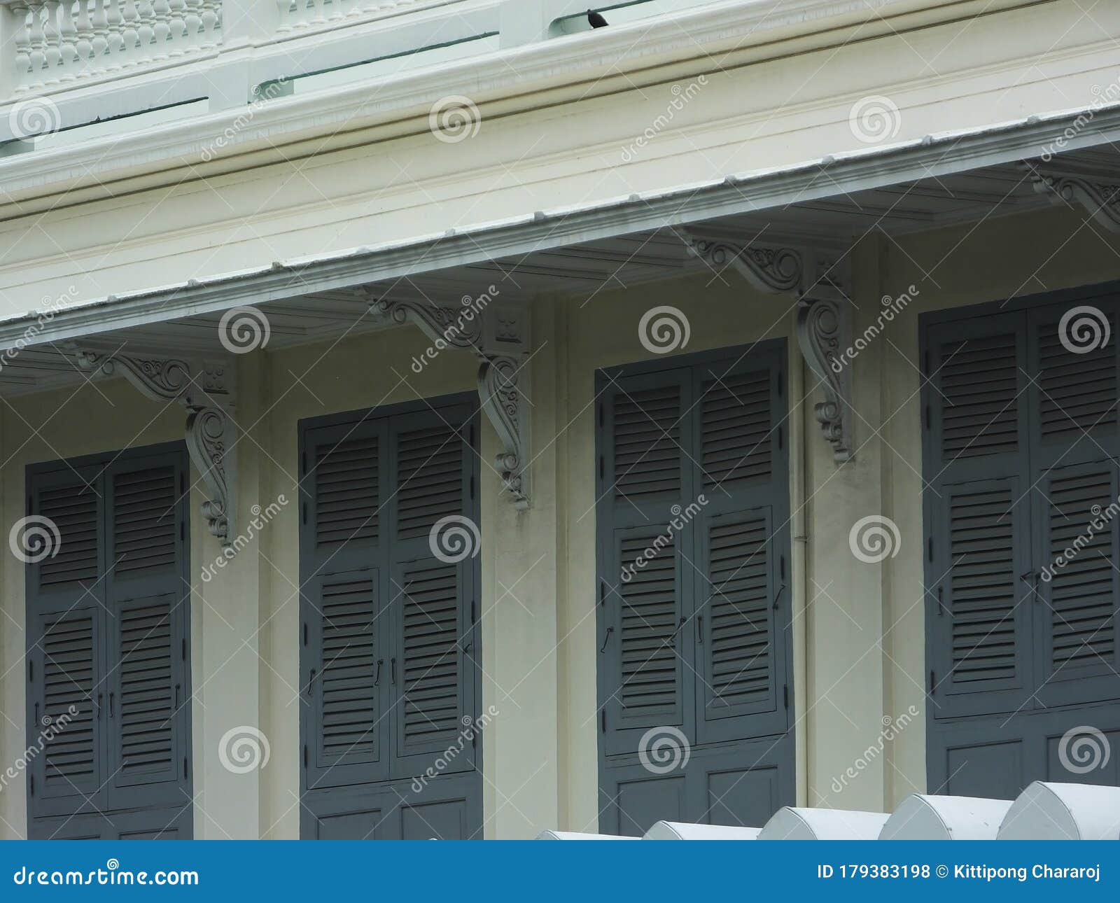 Large Wooden Window Neoclassical Architecture Royalty-Free Stock Image ...