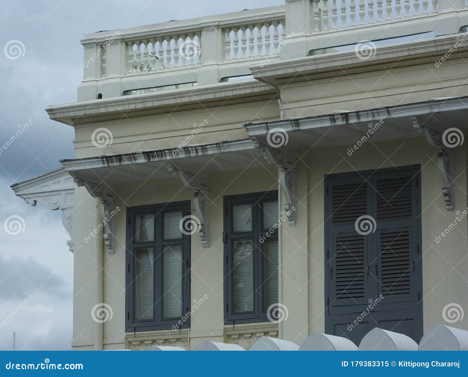 Large Wooden Window Neoclassical Architecture Stock Image - Image of ...