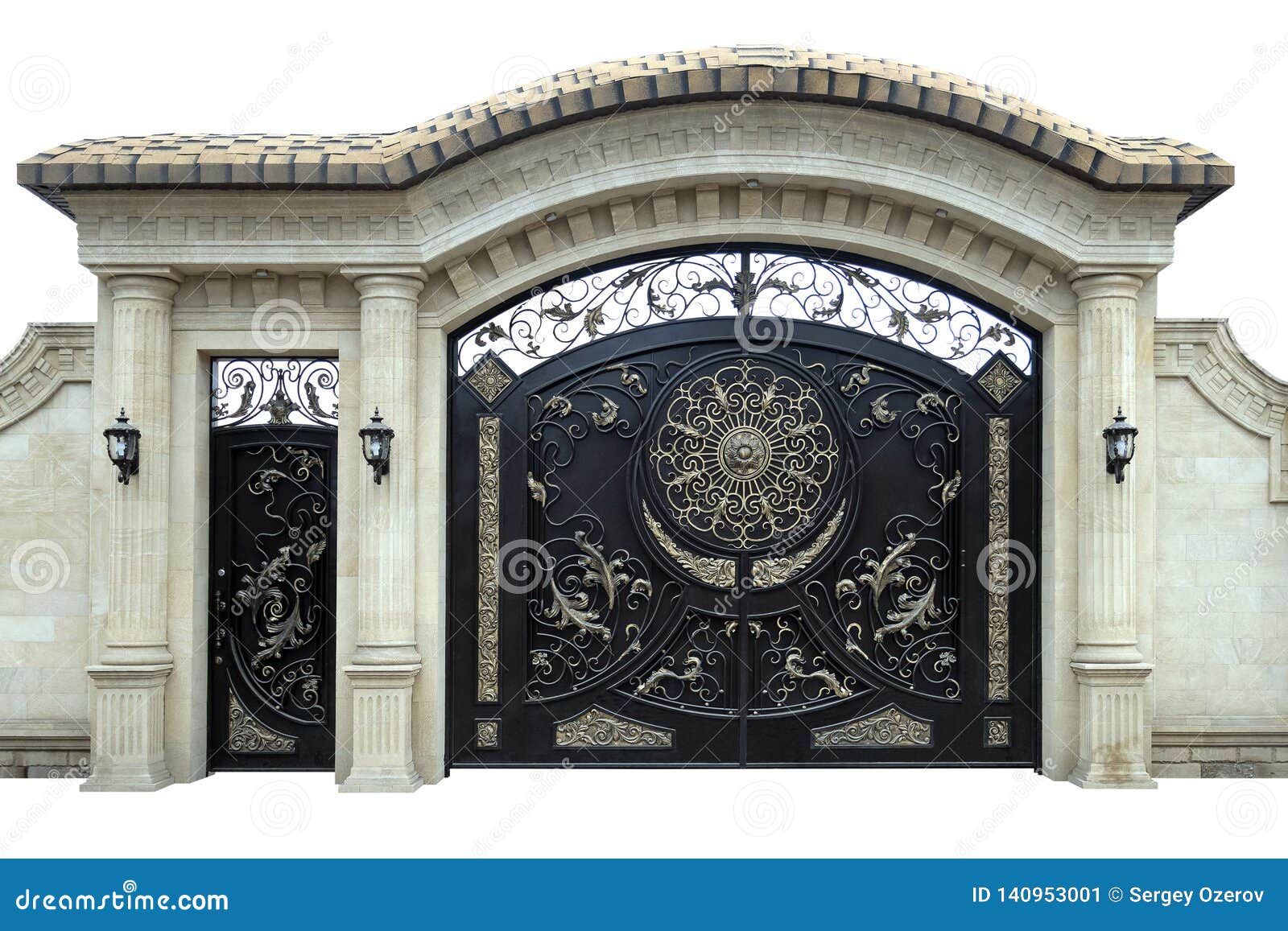 Large Wrought Iron Gates Stock Image | CartoonDealer.com #95831353