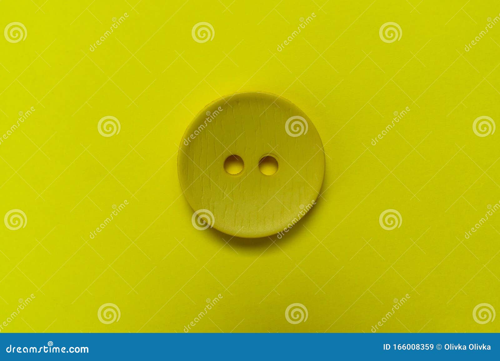 A Large Yellow Button is Isolated on a Yellow Background. Stock Image ...