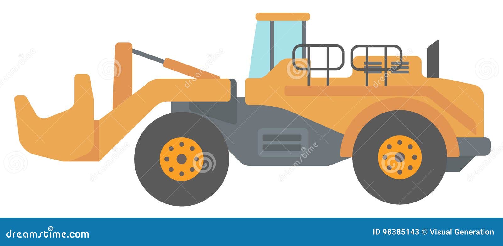 Large yellow dredge stock vector. Illustration of heavy - 98385143