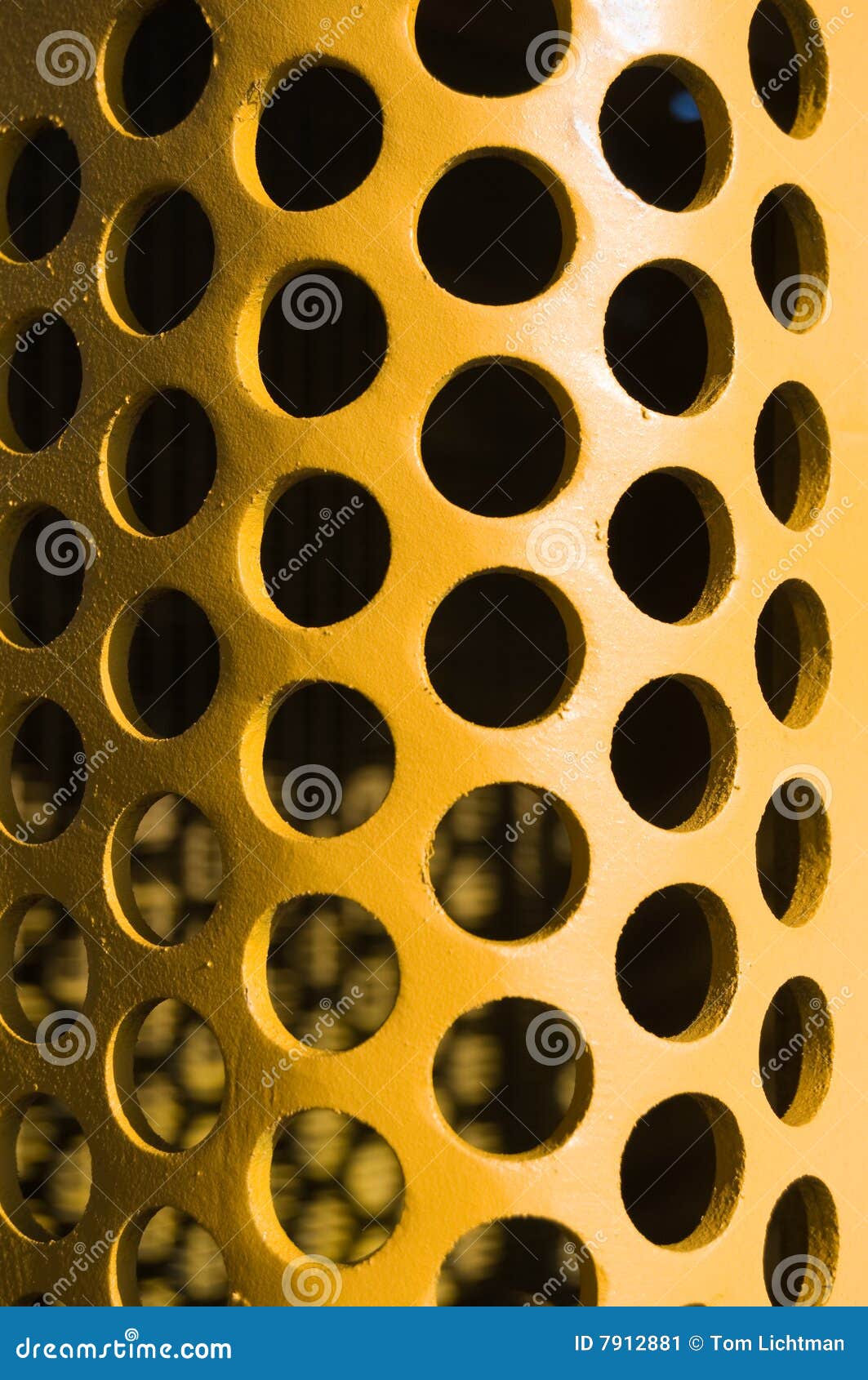 Large Yellow Hole Pattern Curved Plate Stock Image - Image of detail ...