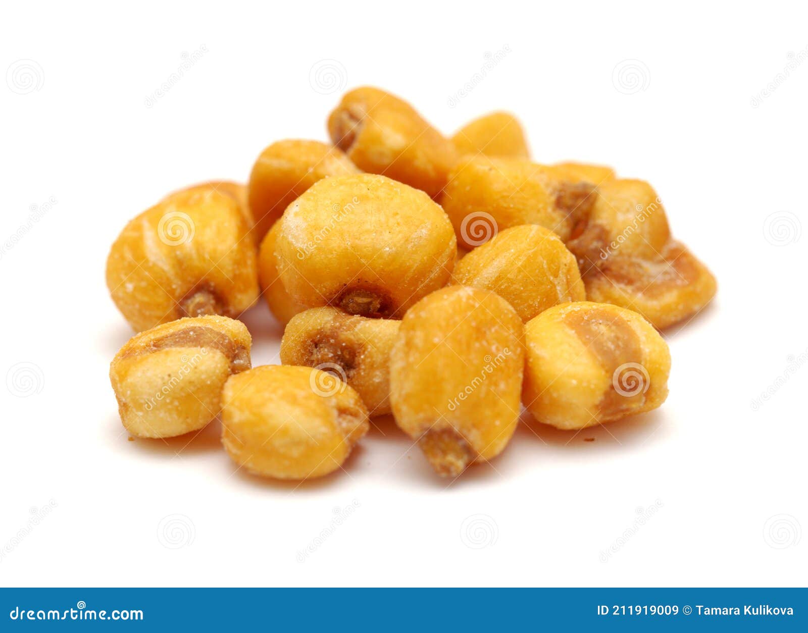 Large Yellow Salted Corn Nuts Isolated on White Stock Image - Image of ...