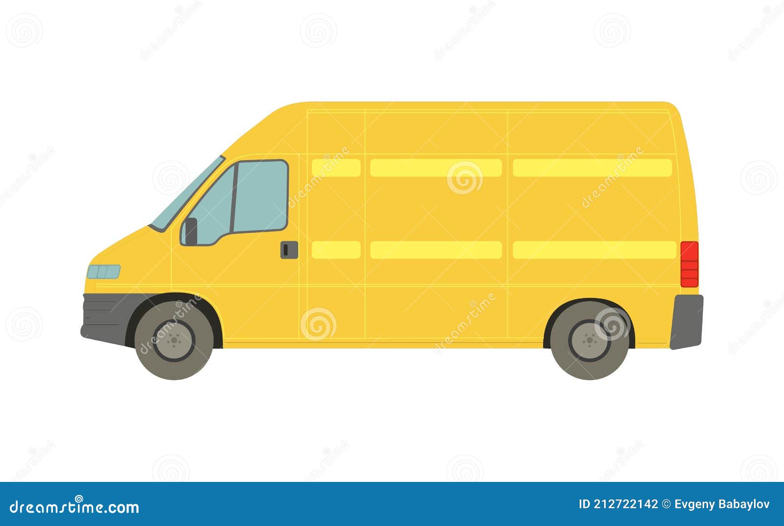 Large Yellow Van on a White Background - Vector Stock Vector ...