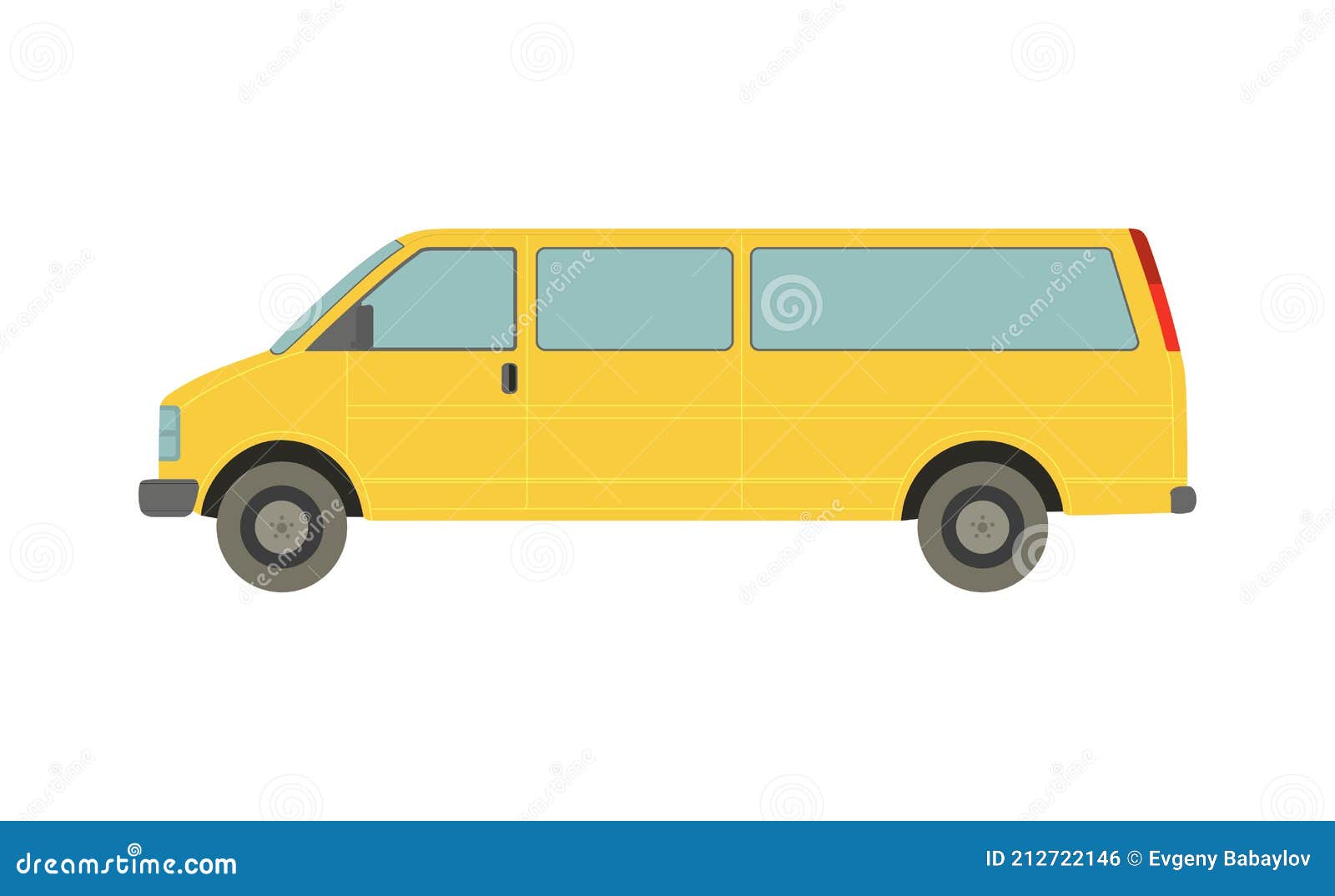 Large Yellow Van on a White Background - Vector Stock Vector ...