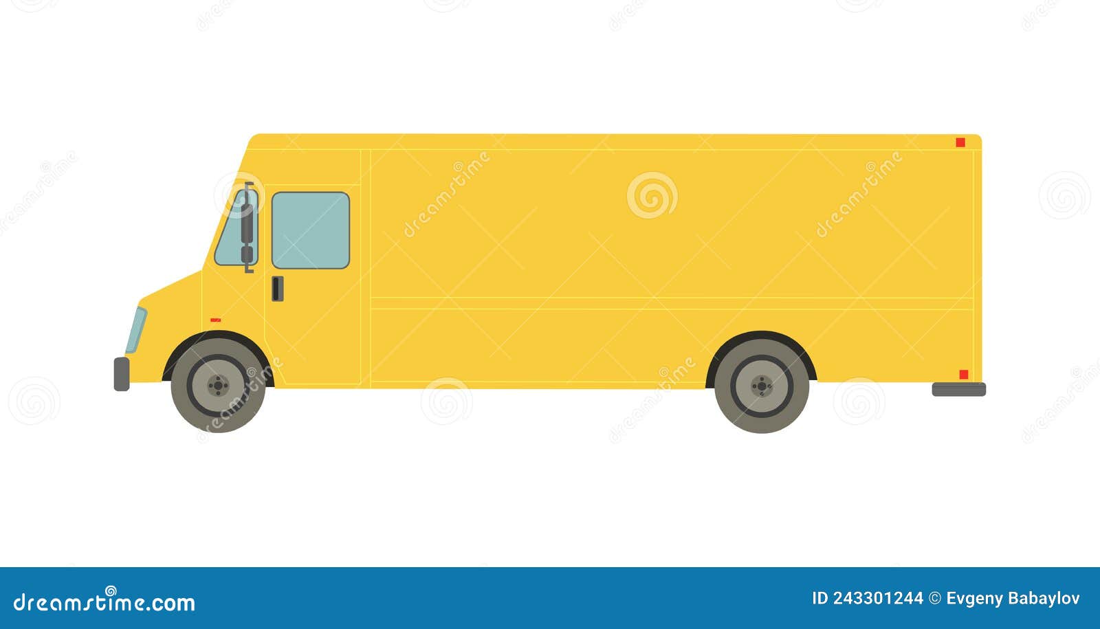Large Yellow Van on a White Background - Vector Stock Vector ...