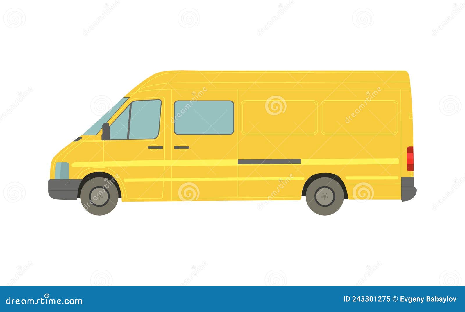 Large Yellow Van on a White Background - Vector Stock Vector ...