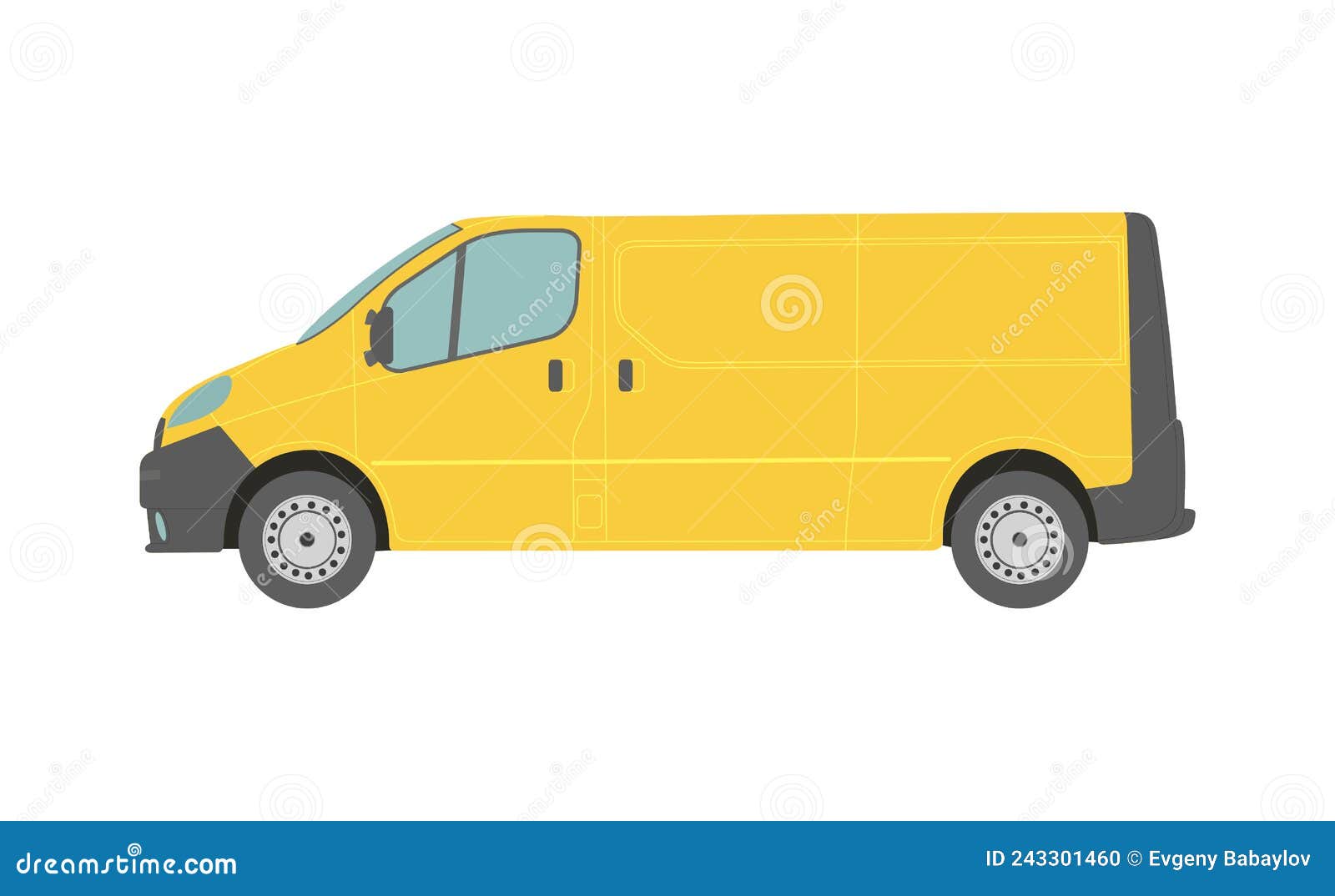 Large Yellow Van on a White Background - Vector Stock Vector ...