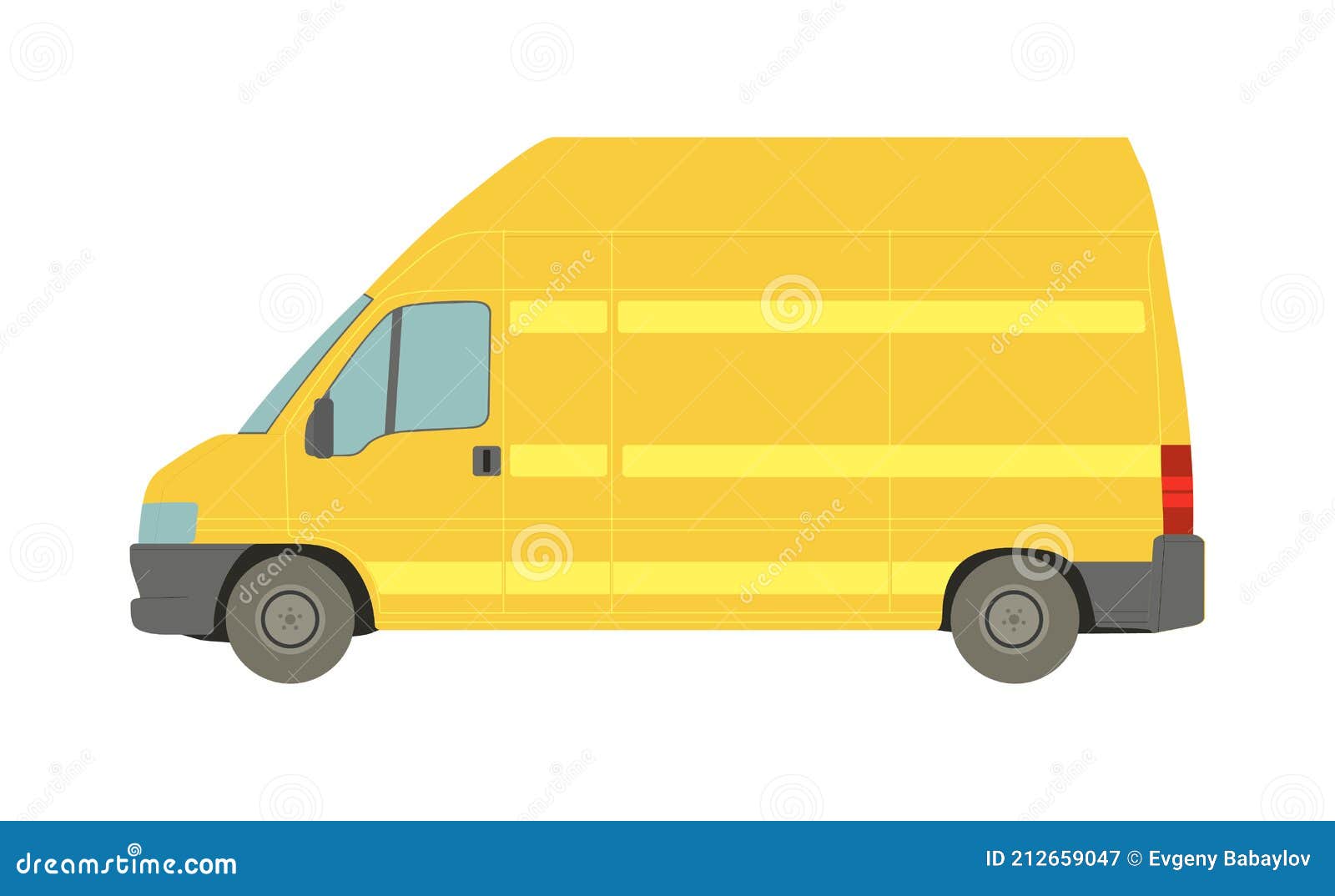 Large Yellow Van on a White Background - Vector Stock Vector ...