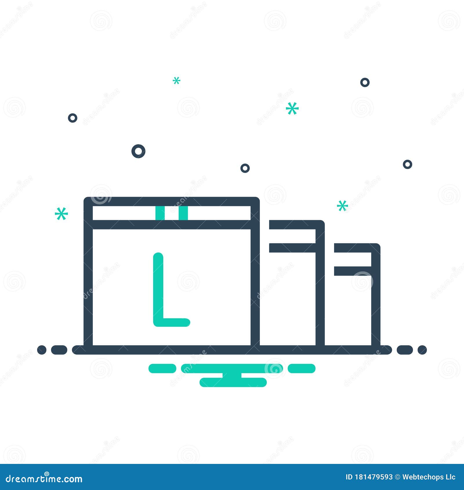 Mix Icon For Extent, Limit And Range Cartoon Vector | CartoonDealer.com ...