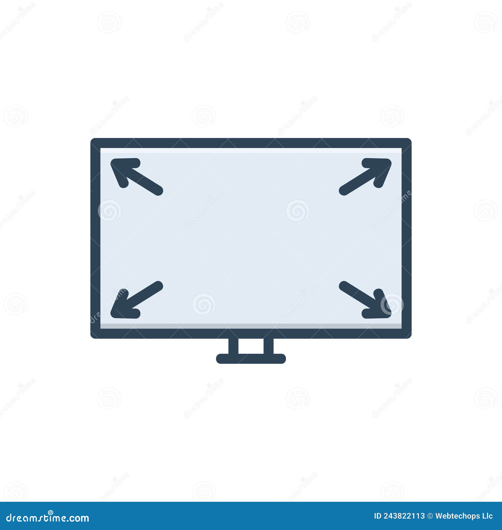 Color Illustration Icon for Largely, Monitor and Full Stock ...