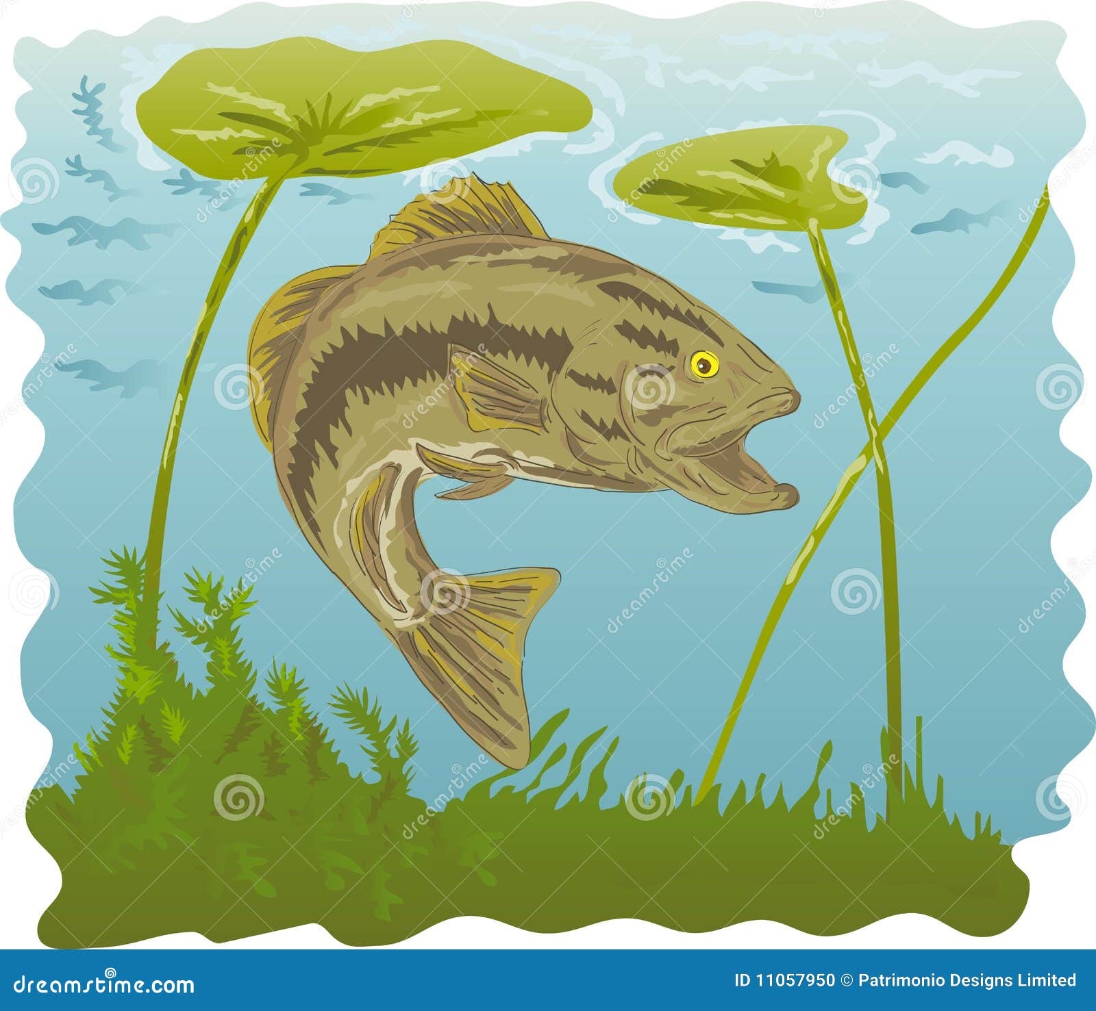 Largemouth Bass Player Baseball Royalty-Free Cartoon | CartoonDealer ...