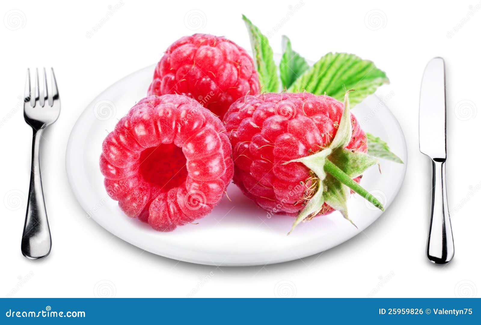 Larger Image of Raspberries on a Plate. Stock Photo - Image of dessert ...