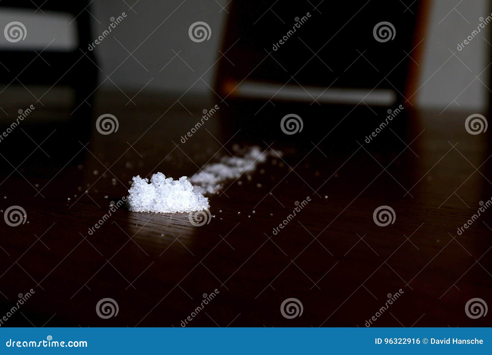 Larger Salt Pile on a Table Stock Photo - Image of kitchen, experiment ...