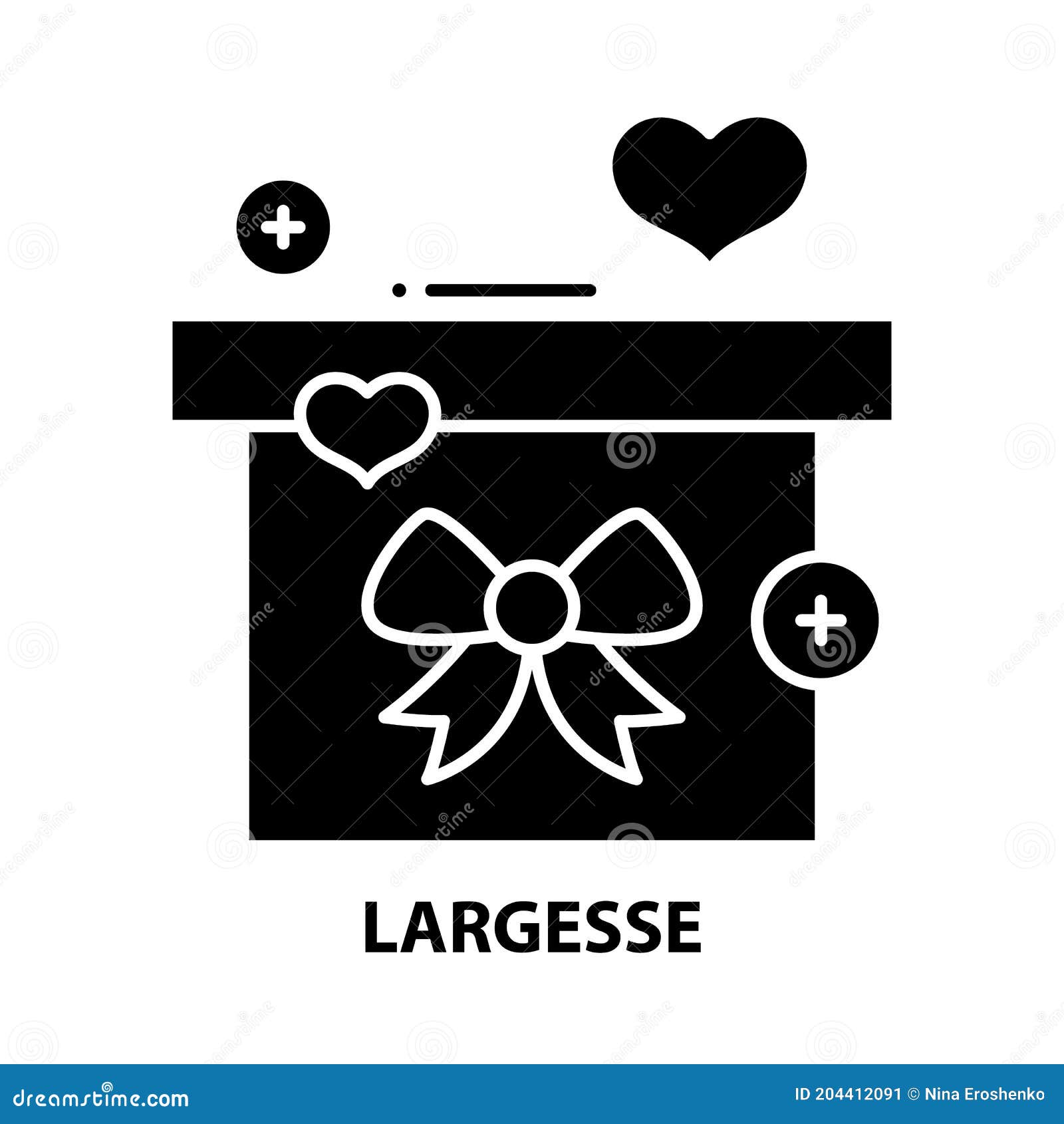 Largesse Icon, Black Vector Sign with Editable Strokes, Concept ...