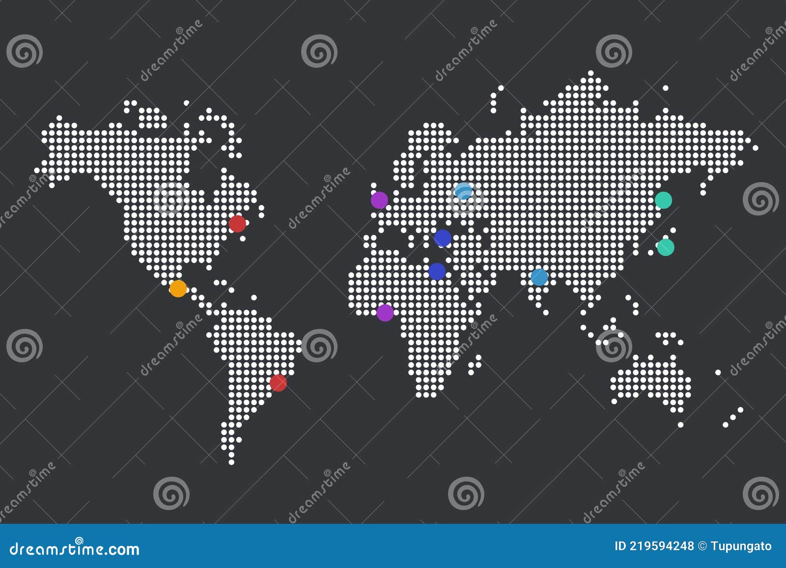 Largest Cities in the World Stock Vector - Illustration of stylized ...