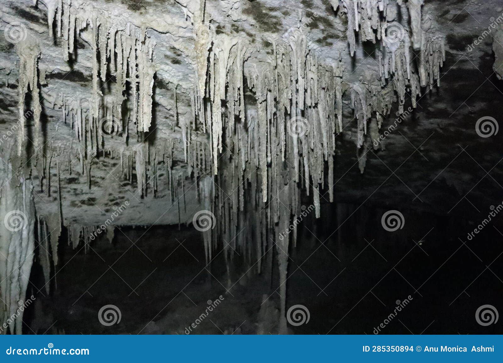 Largest Limestone Cave with Hanging Salt Deposits Stock Photo - Image ...