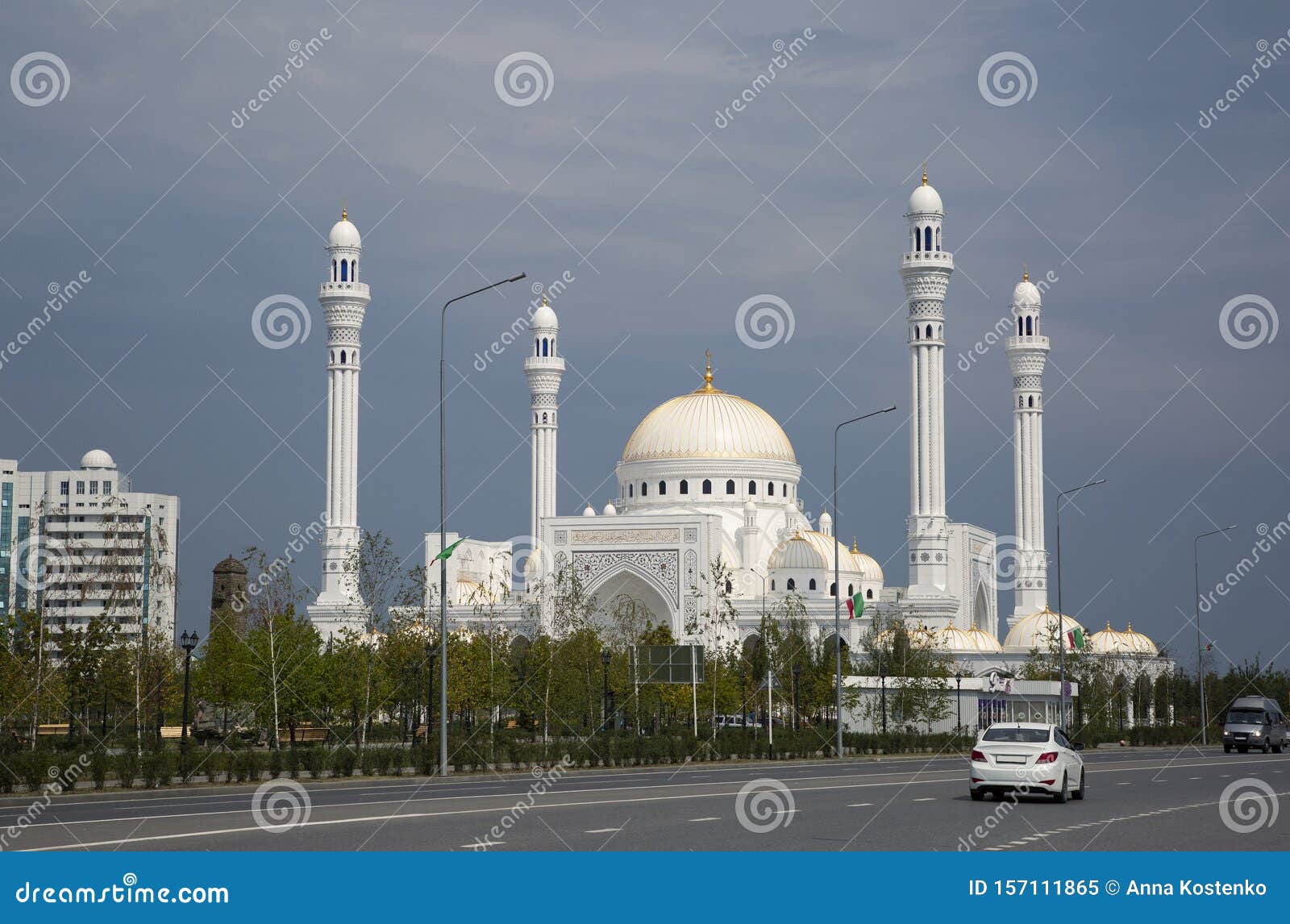 The Largest Mosque in Europe Opened in Chechnya Stock Image - Image of ...