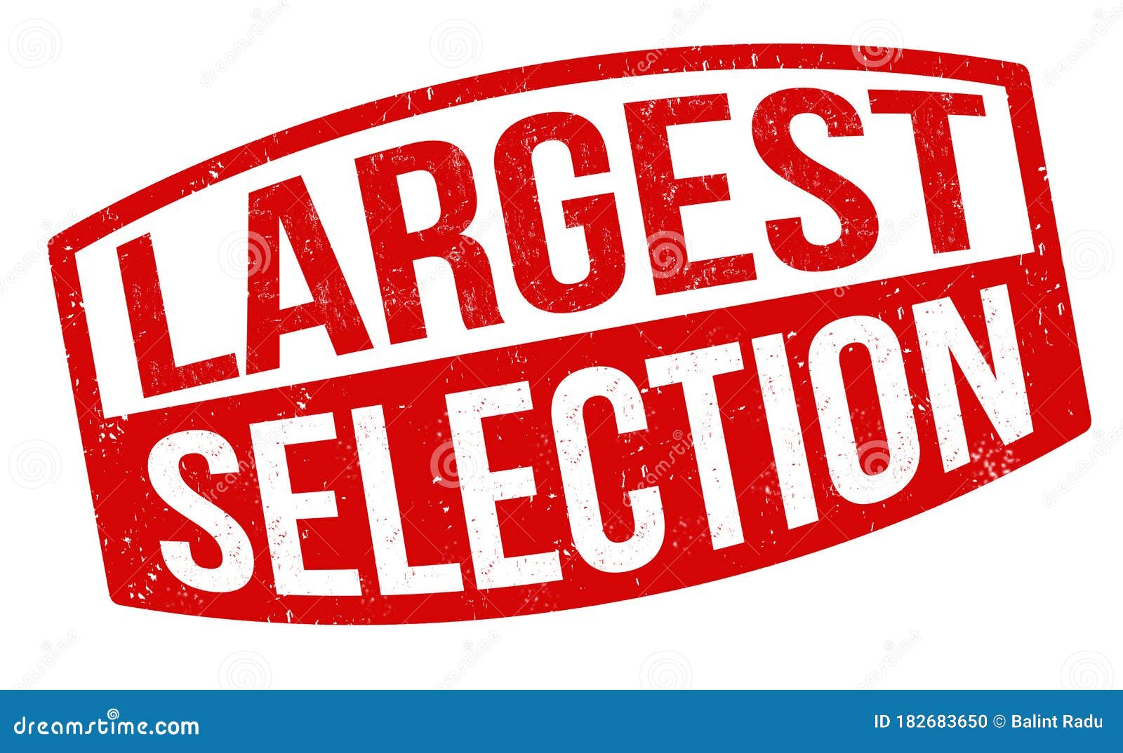 Largest Selection Sign or Stamp Stock Vector - Illustration of note ...