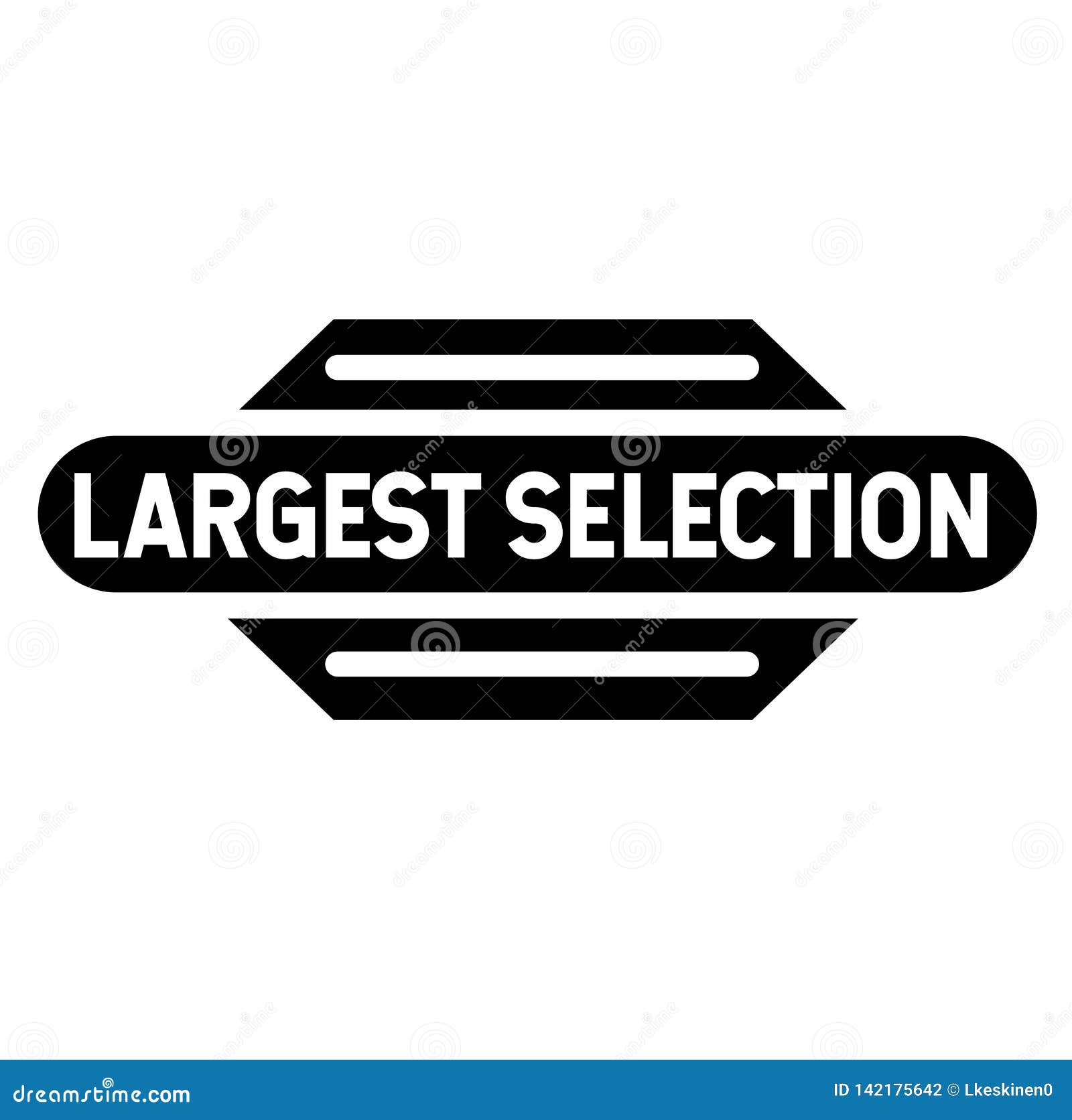 Largest Selection Sign Or Stamp Vector Illustration | CartoonDealer.com ...