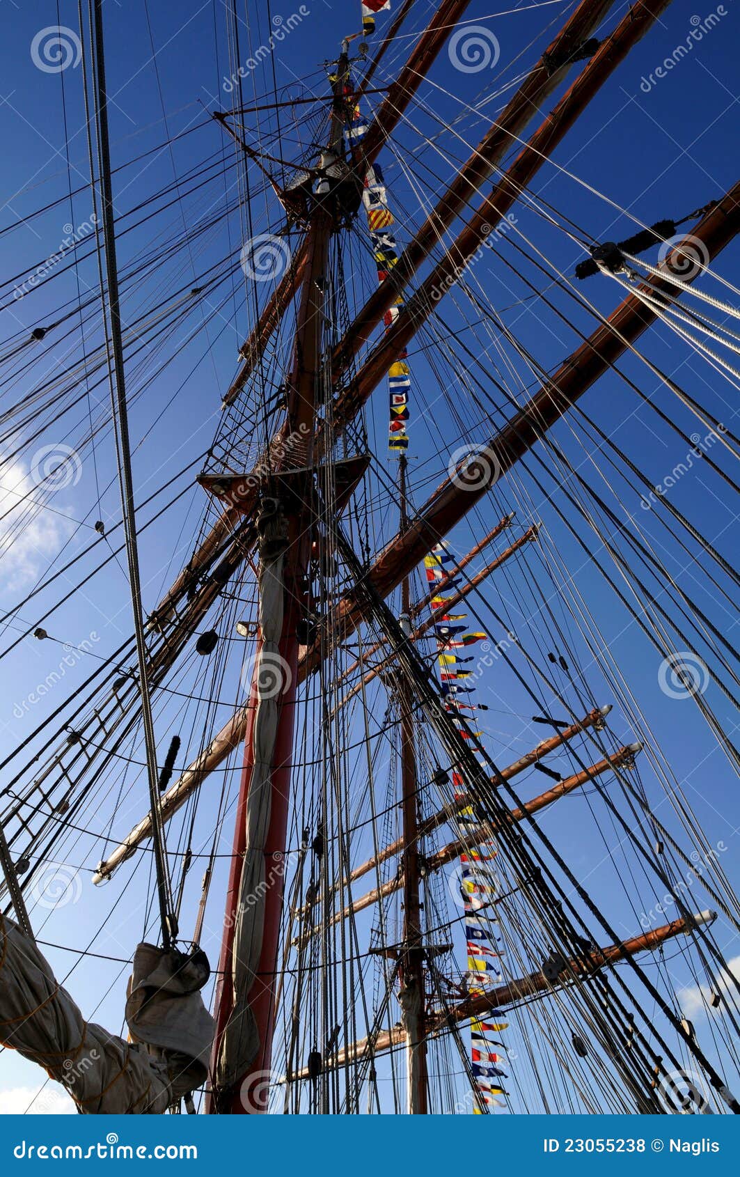 Largest tall ship rigging stock photo. Image of signal - 23055238