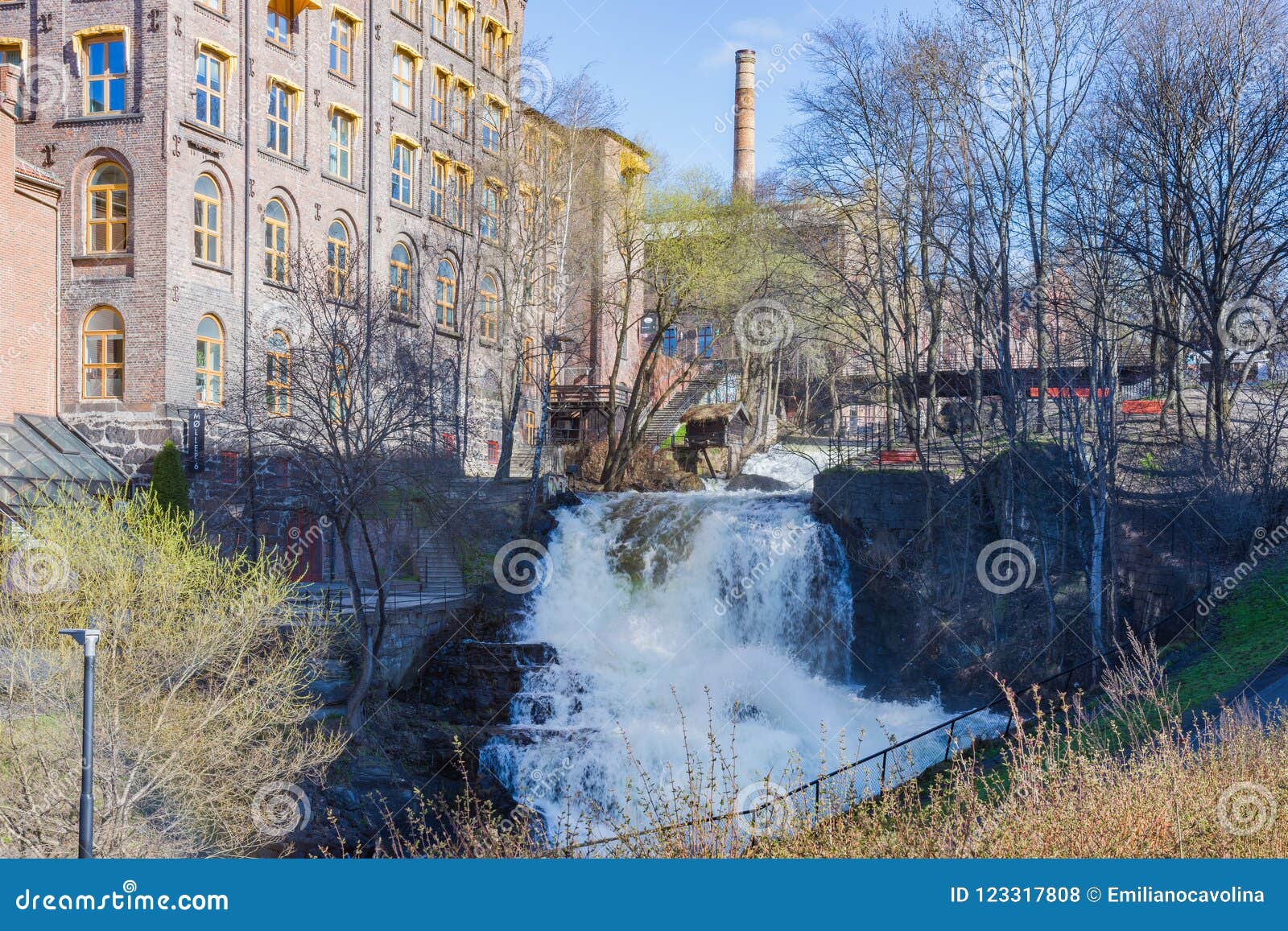 The Largest Waterfall of the Akerselva River in Oslo is the One Stock ...