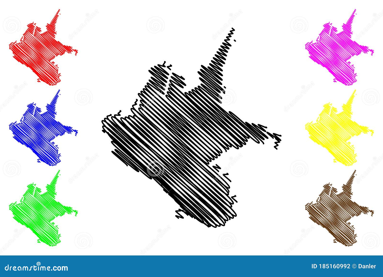 Larissa City Hellenic Republic, Greece, Hellas, Thessaly Map Vector ...