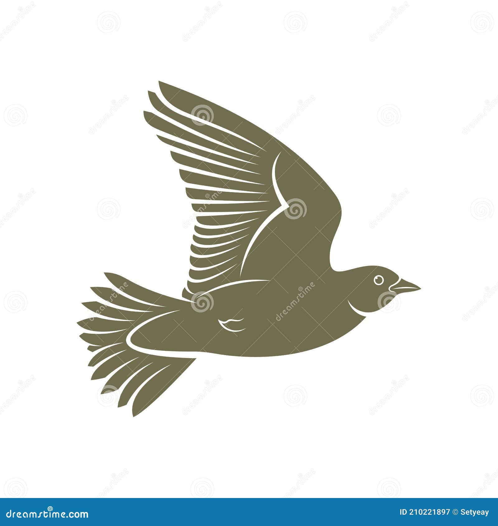 Lark Bird Logo Design Vector. Icon Symbol. Template Illustration Stock ...