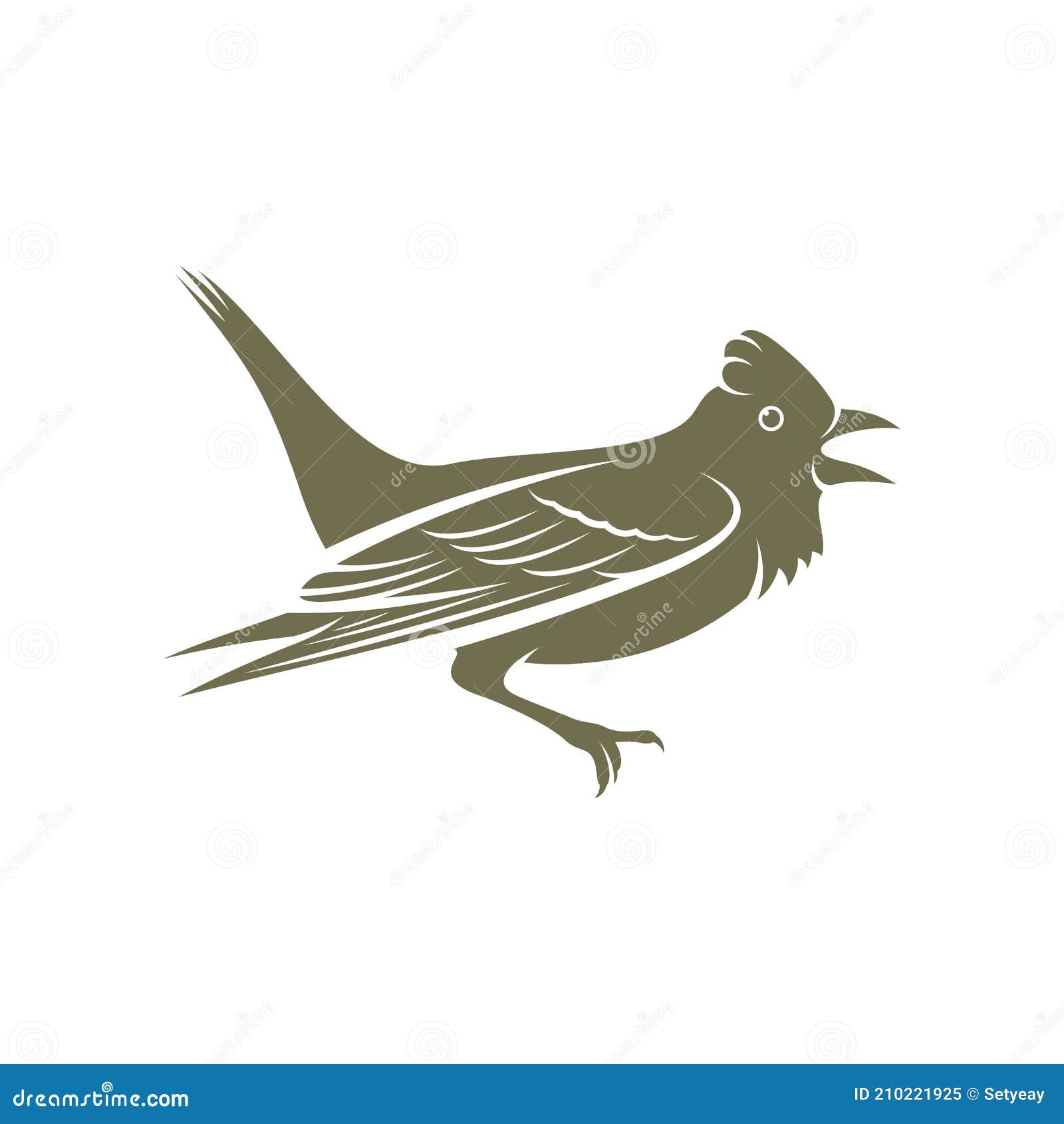 Lark Bird Logo Design Vector. Icon Symbol. Template Illustration Stock ...