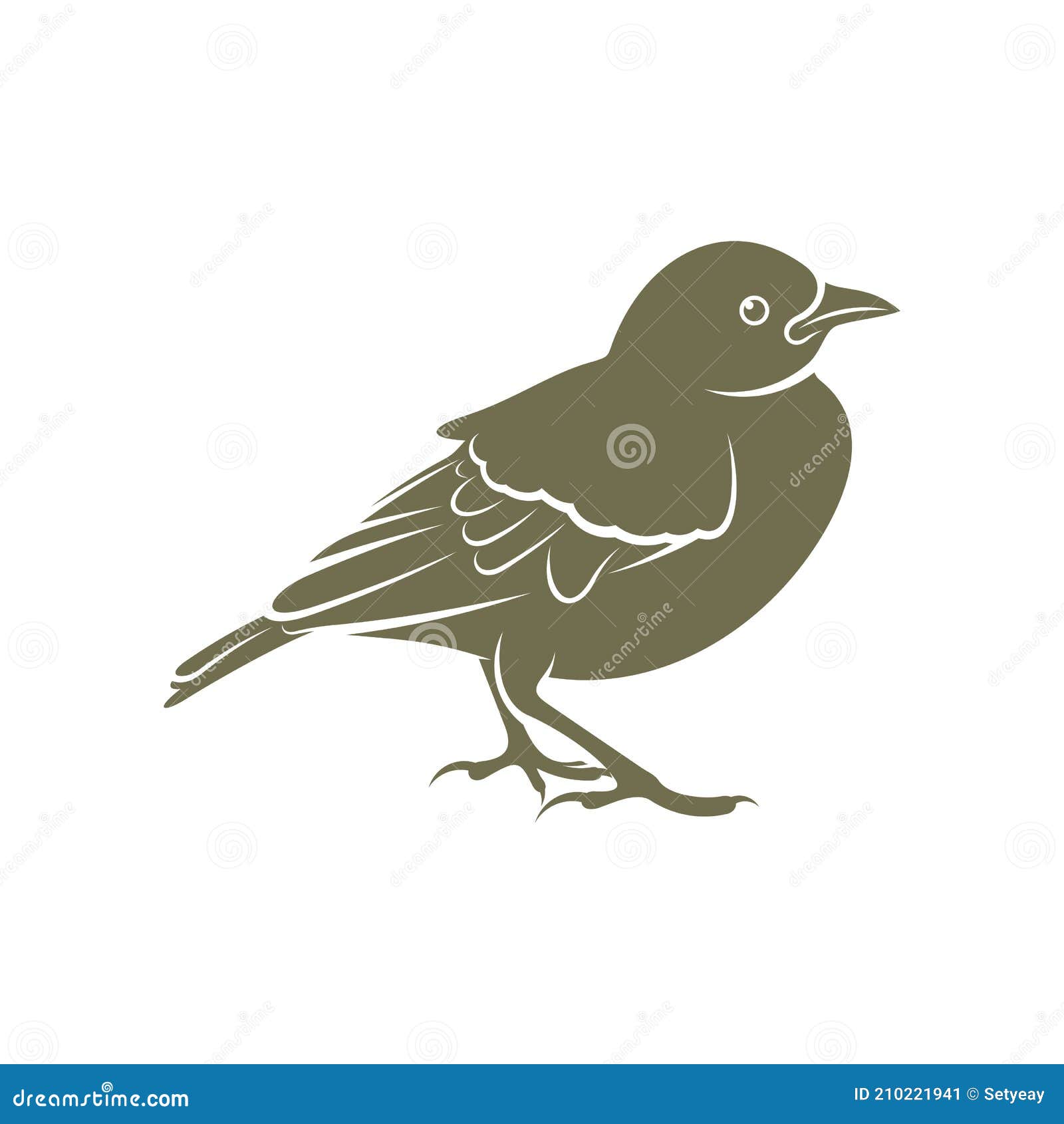Lark Bird Logo Design Vector. Icon Symbol. Template Illustration Stock ...