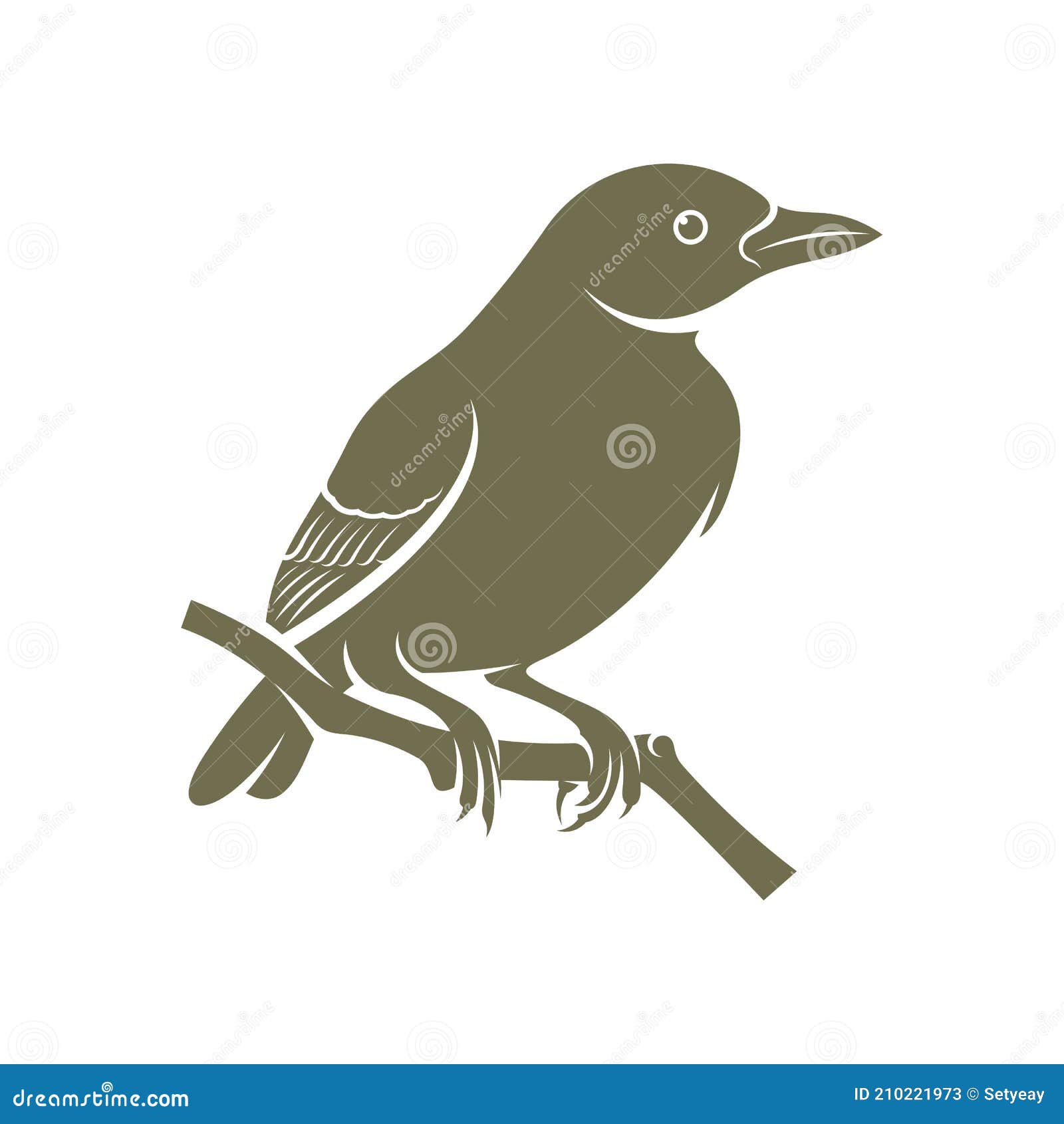 Lark Bird Logo Design Vector. Icon Symbol. Template Illustration Stock ...