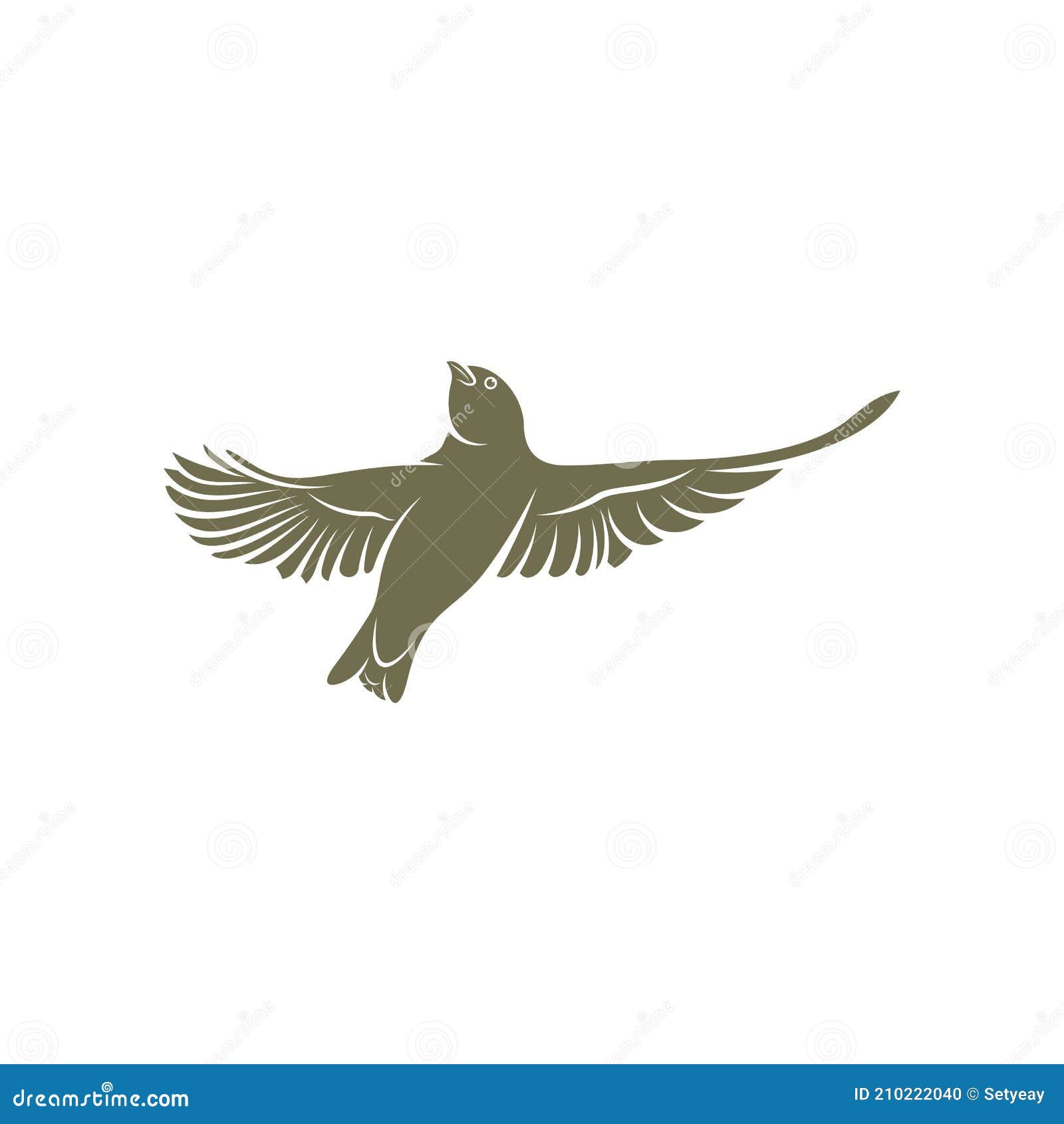 Lark Bird Logo Design Vector. Icon Symbol. Template Illustration Stock ...