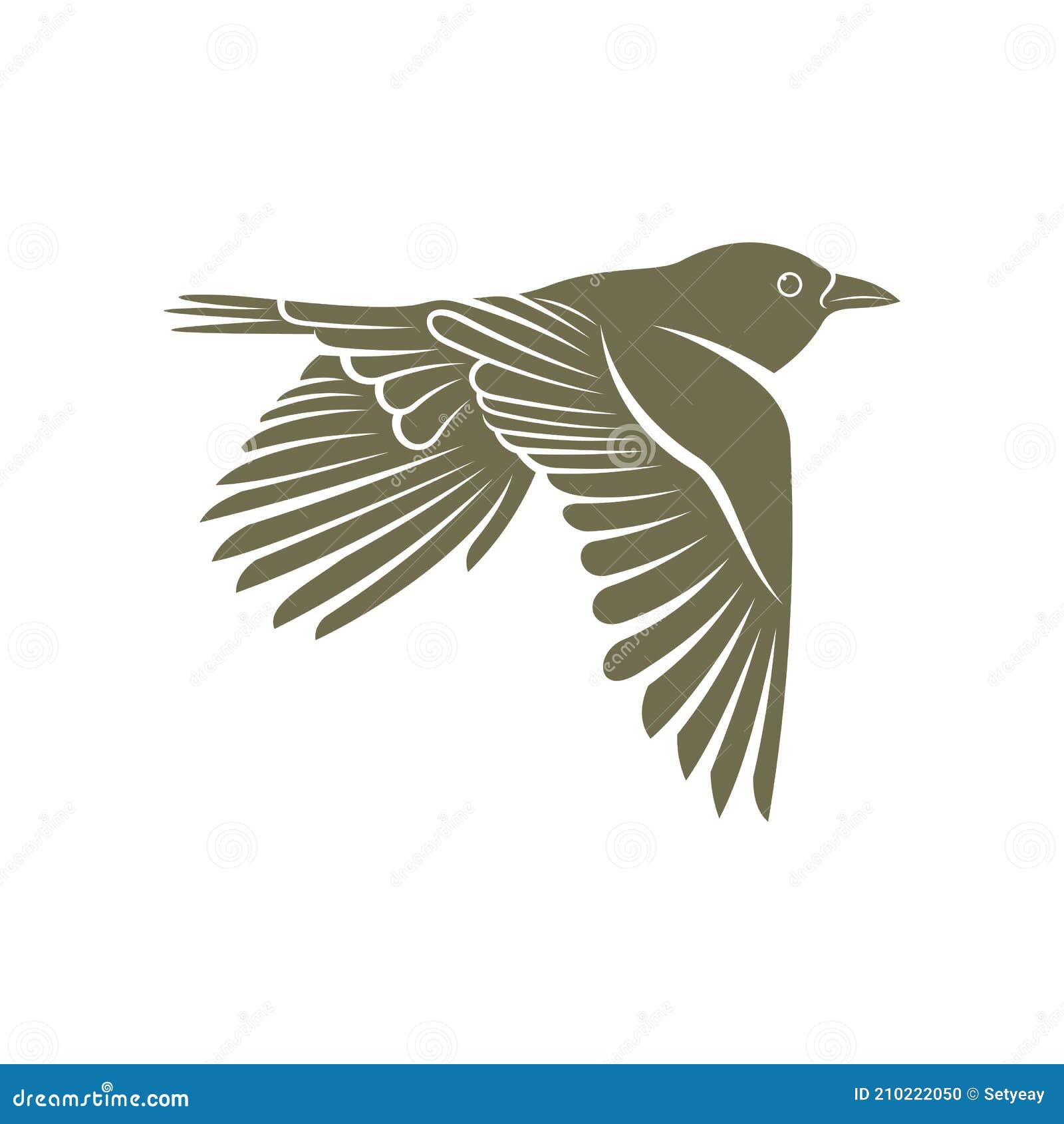 Lark Bird Logo Design Vector. Icon Symbol. Template Illustration Stock ...