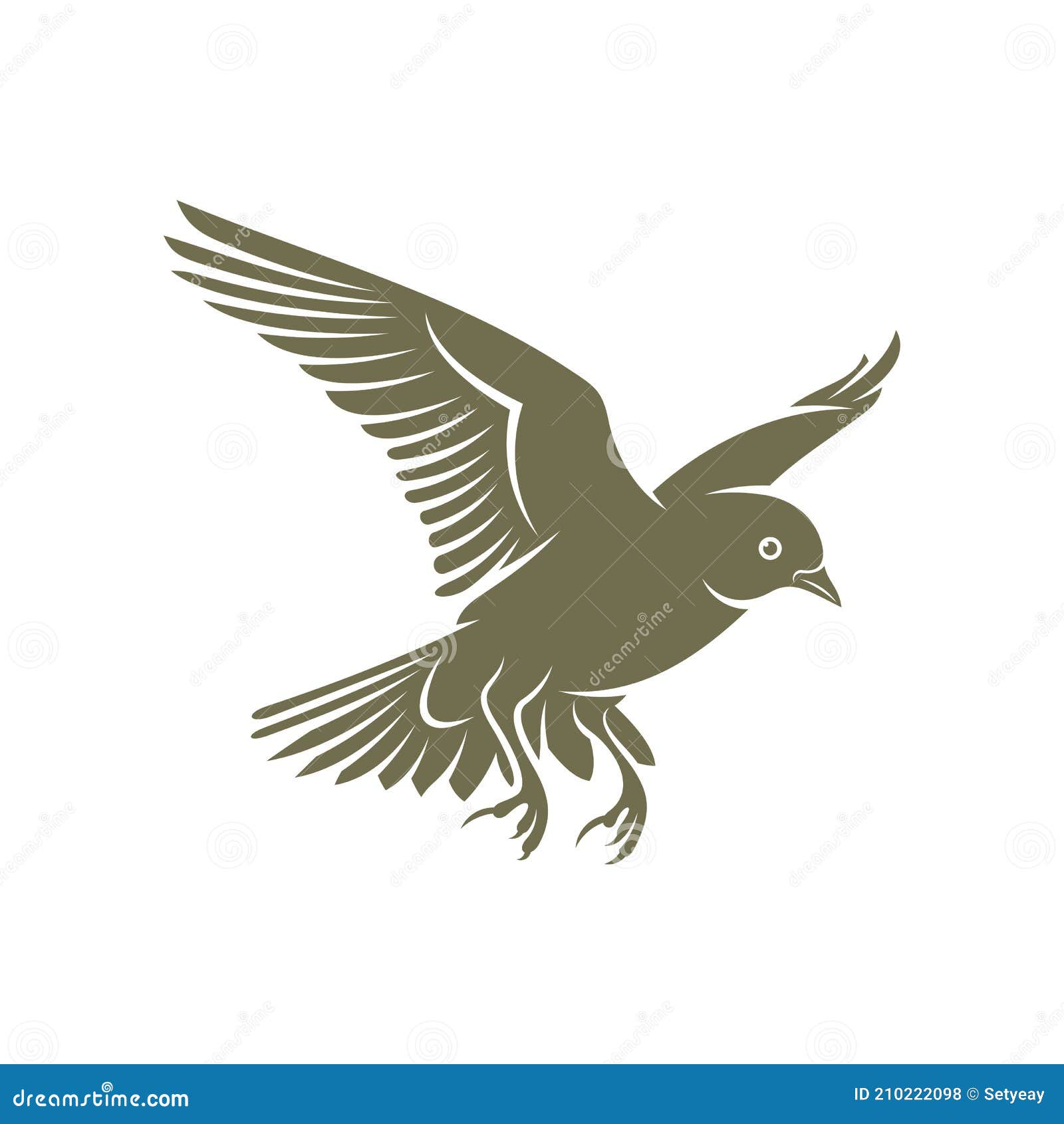 Lark Bird Logo Design Vector. Icon Symbol. Template Illustration Stock ...